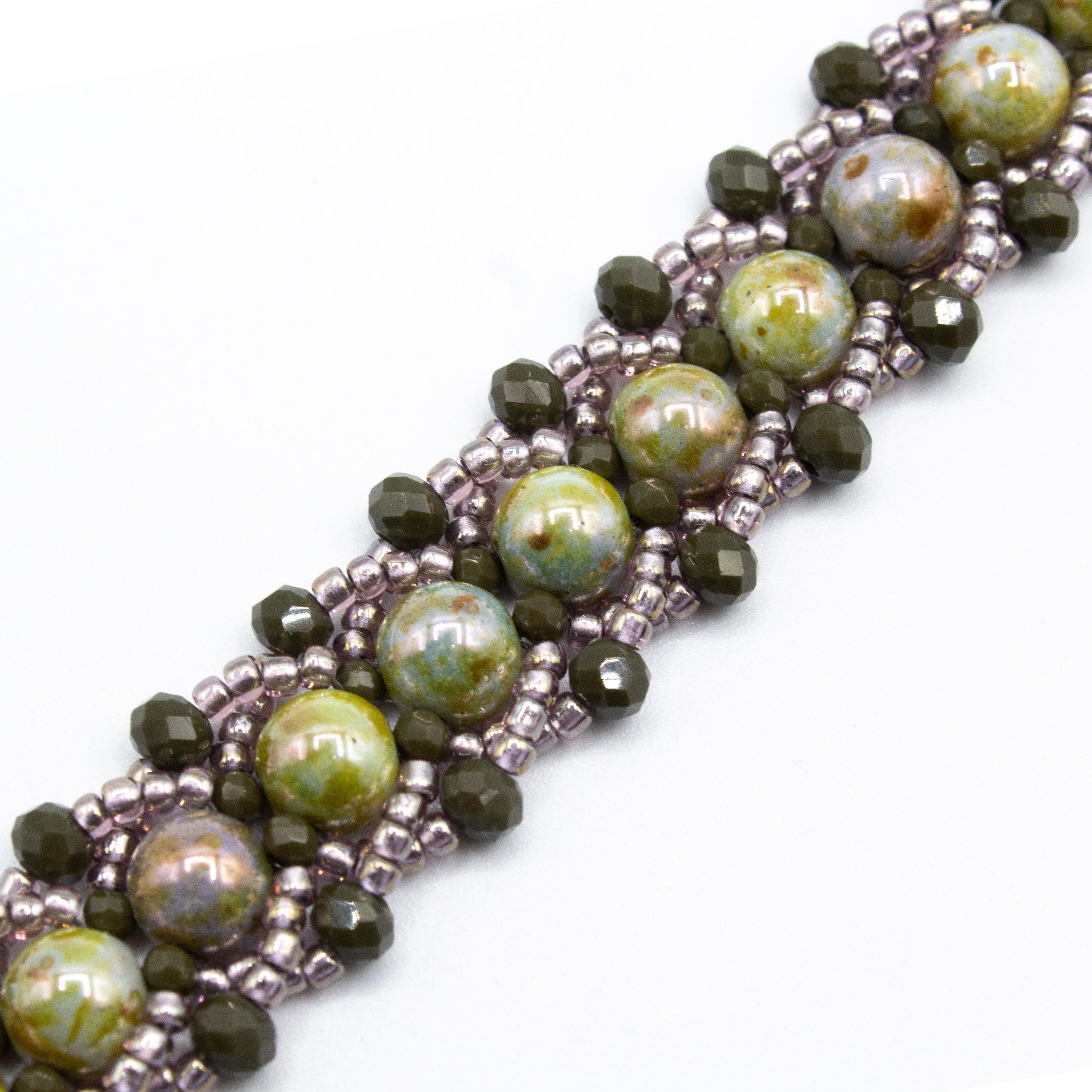 Averlyn Flat Spiral Bracelets - Green Marble