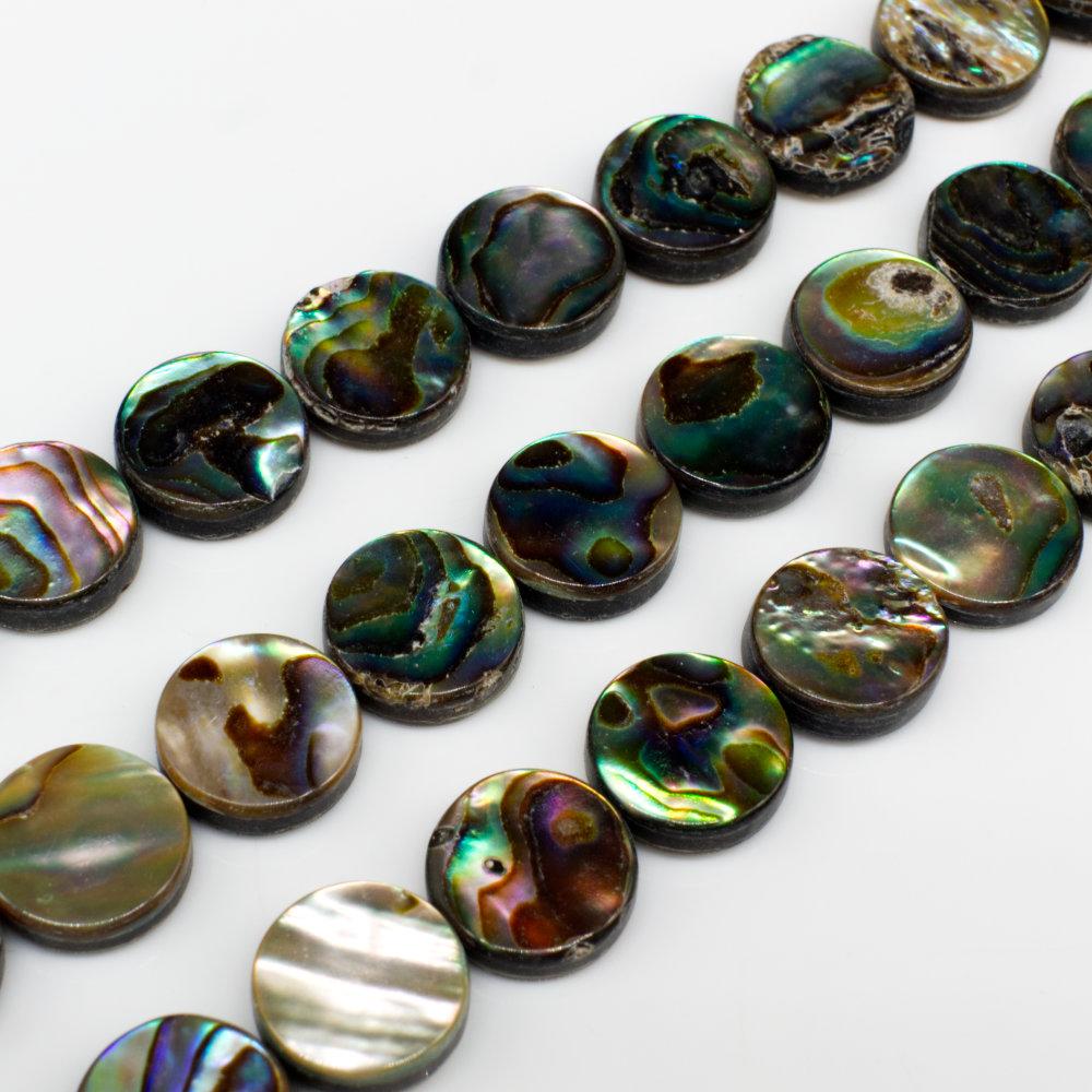 Abalone Disc Beads 10mm - 15" Inch