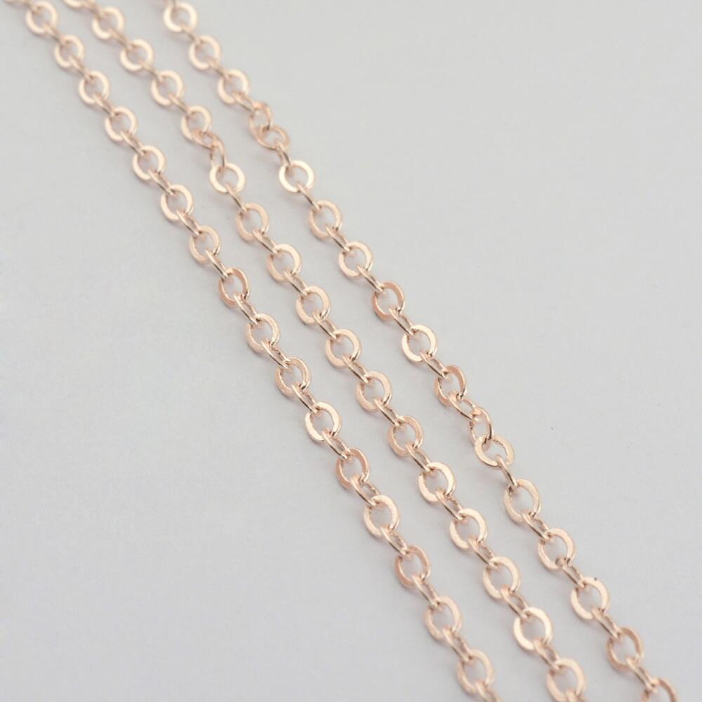 Chain Rose Gold Plated - Flat Oval 6x4mm | Craft, hobby & jewellery ...
