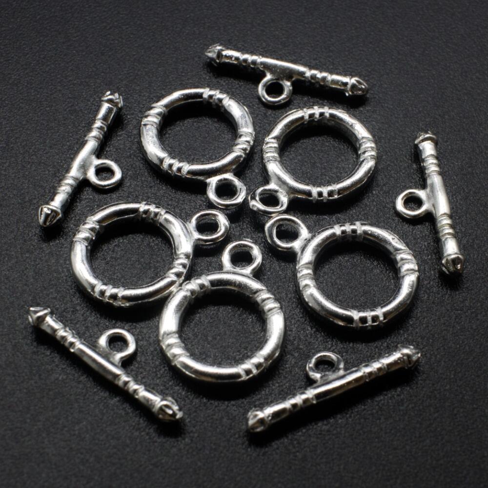 Metal Toggle - Ring 12mm Silver Plated 6 sets | Craft, hobby ...
