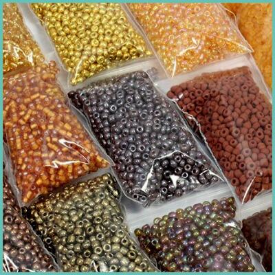Mixed Seed Bead Bags