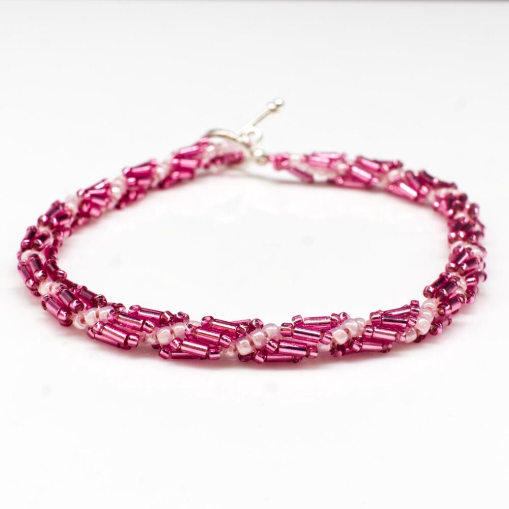 Helix Bugle Bracelets (6) - Soft Pink