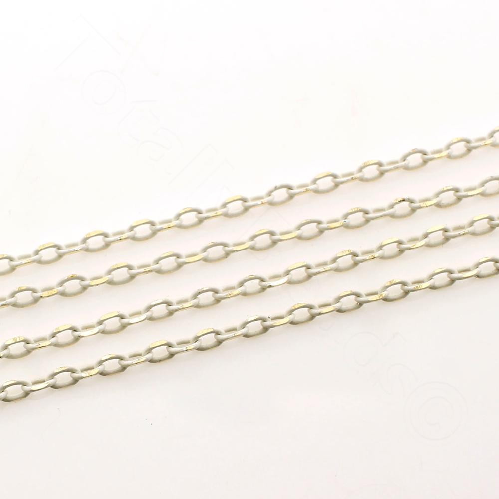 Coloured Jewellery Chain - White