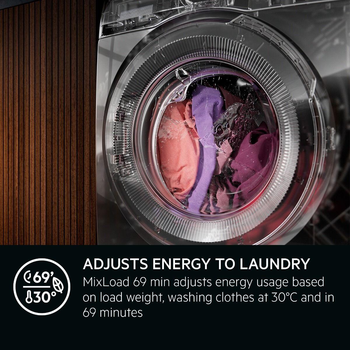 AEG LFR61144B 6000 Freestanding ProSense 10kg 1400rpm Washing Machine ...