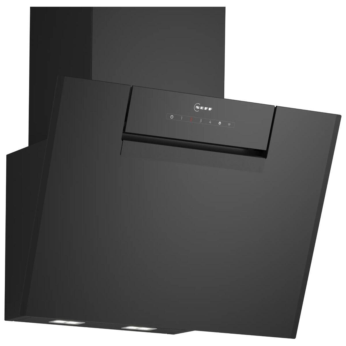NEFF D65IFN1S0B N50 60cm Black Glass Angled Cooker Hood N30769
