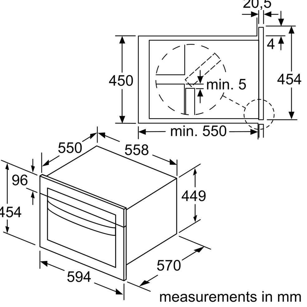 Neff C1AMG84G0B N50 Built-in Microwave Oven With Hot Air
