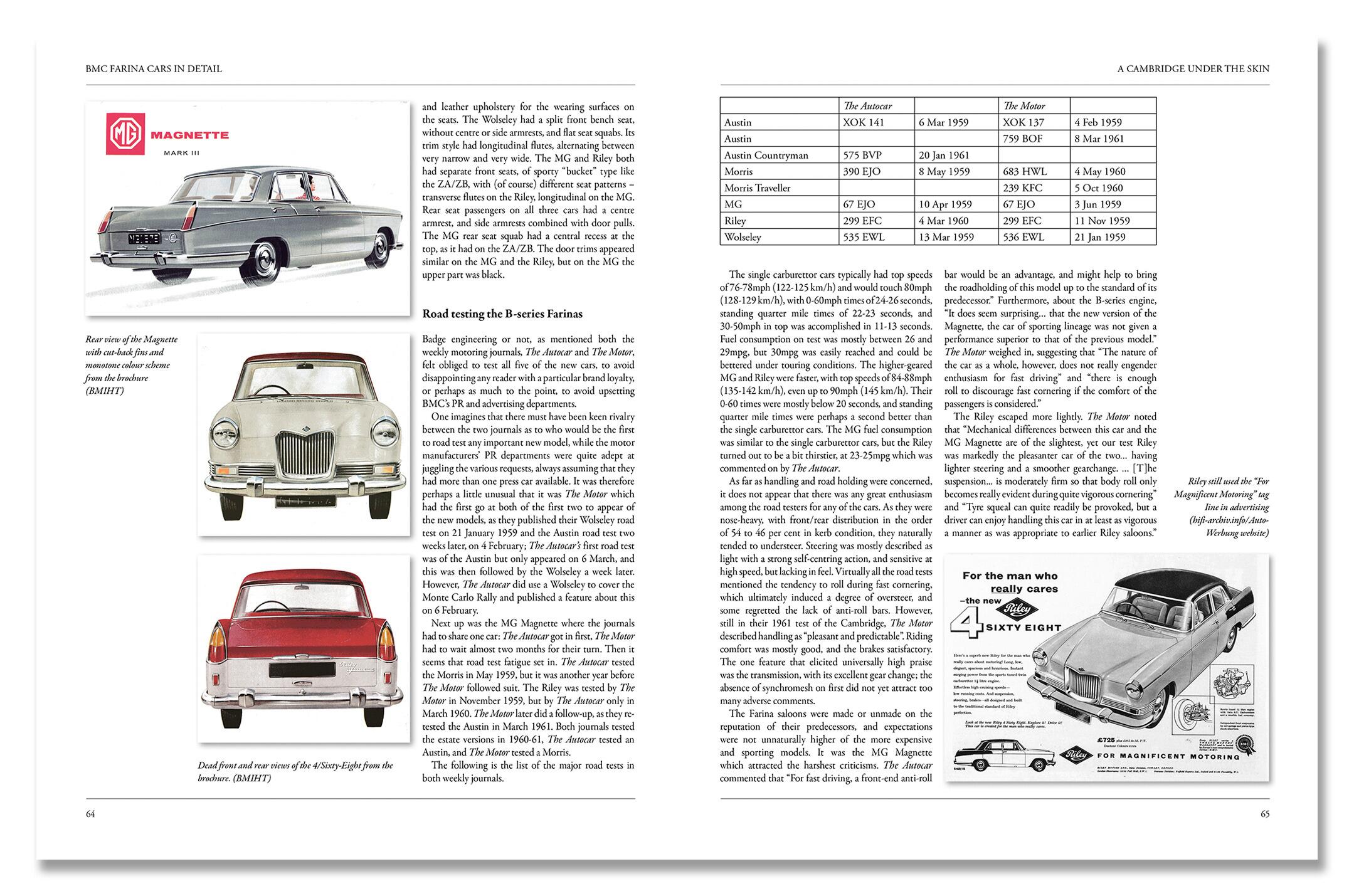 BMC Farina Cars In Detail