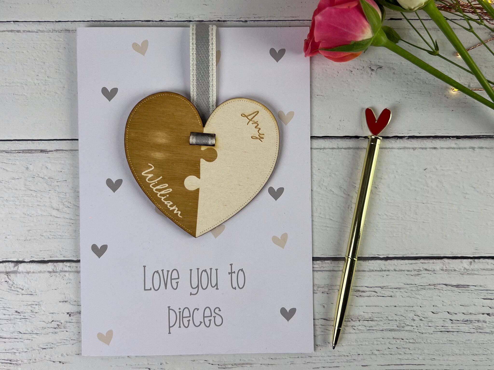 Together We Fit- A love you to pieces keepsake Valentine's card