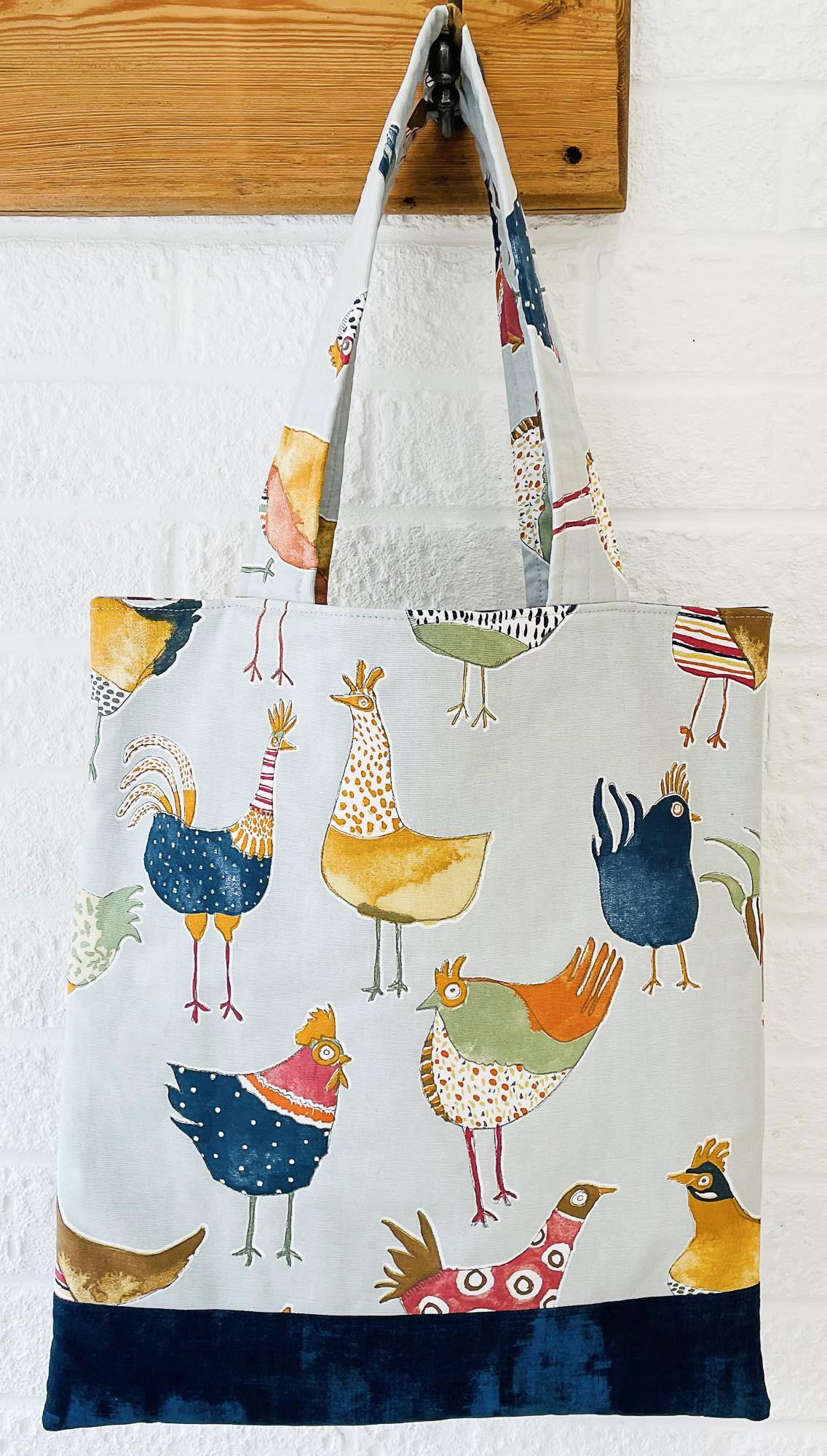 Quilted Colonial Chickens Bag