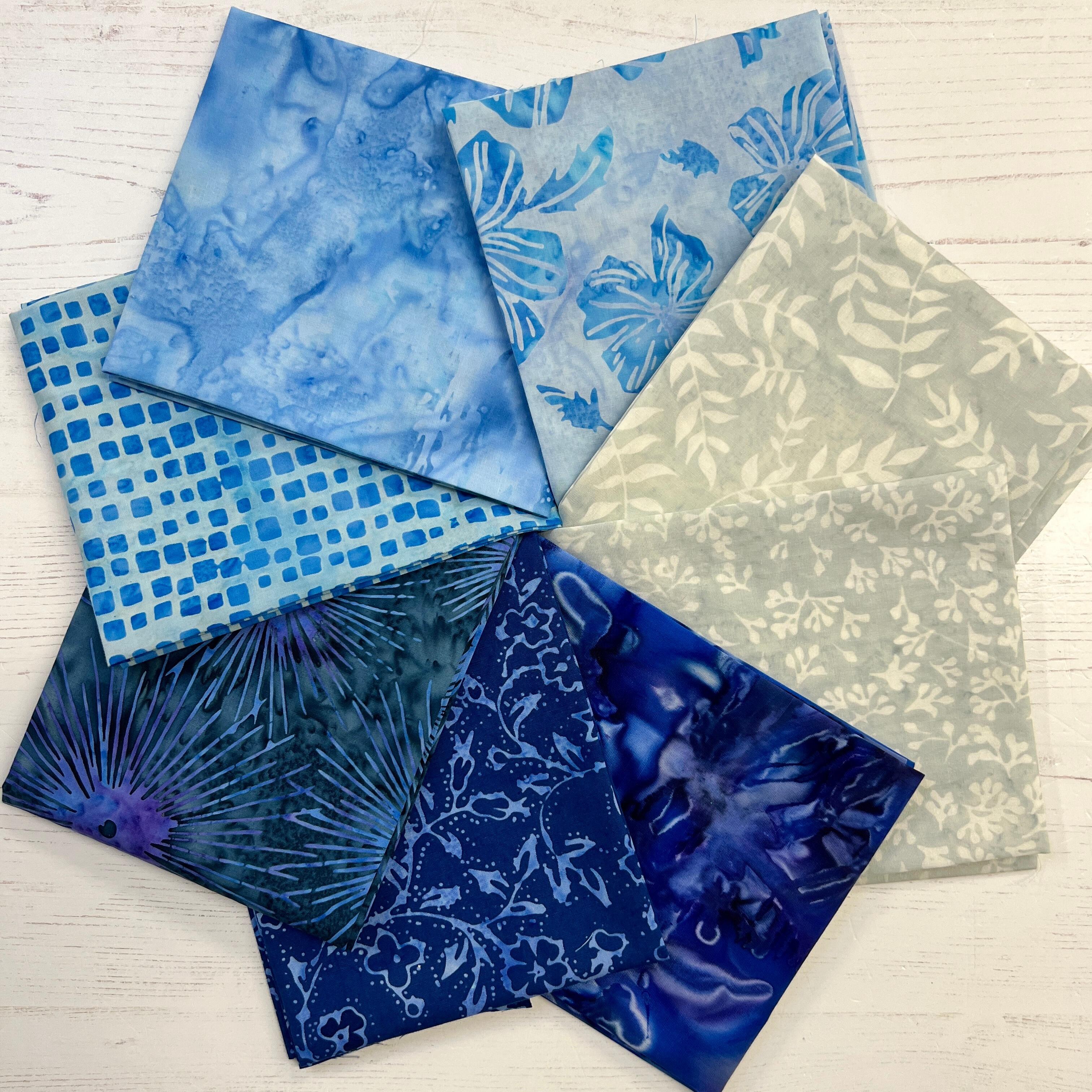 Day 12 Stitchmas - Blue Batiks Fat Eighth Bundle