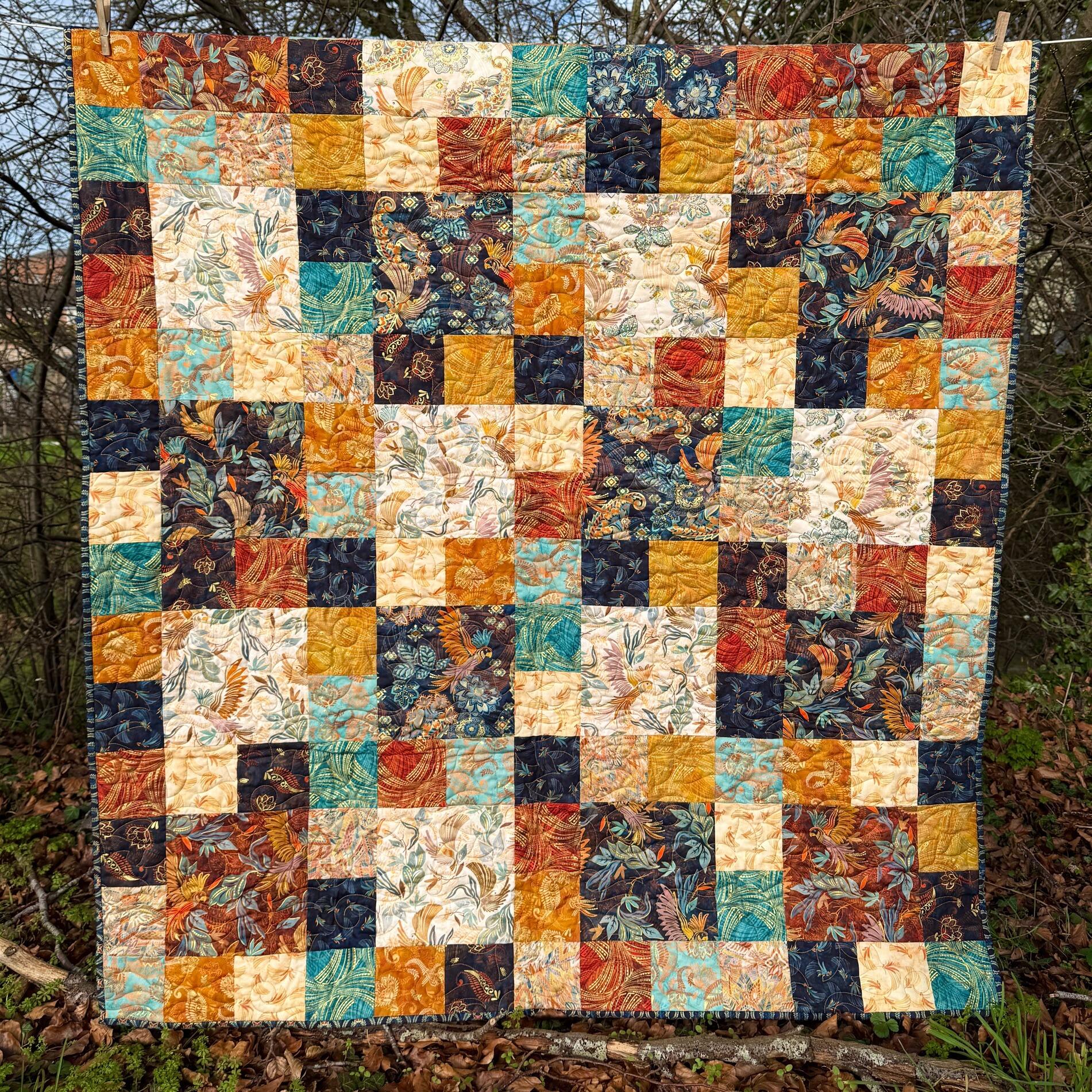 Golden Feathers Quilt Kit