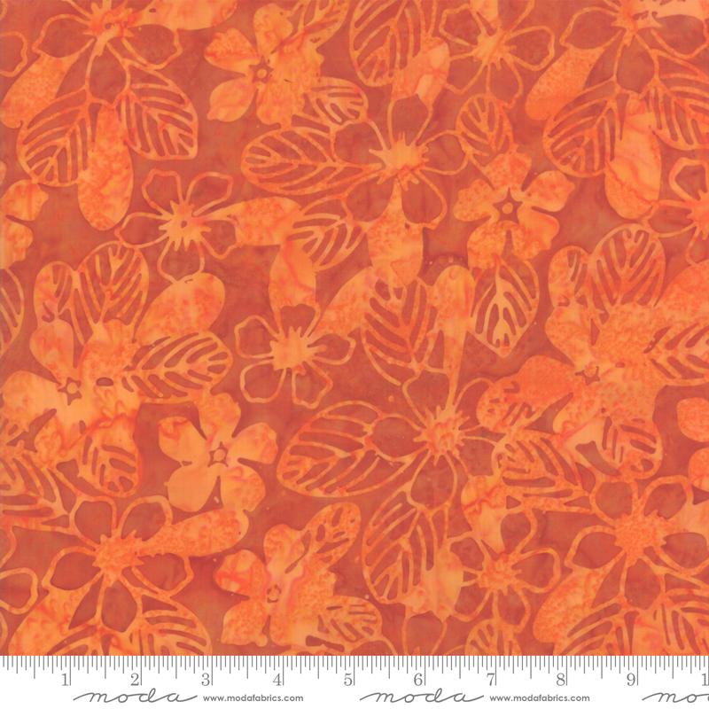 Aloha Batiks Orange Floral 4356 22