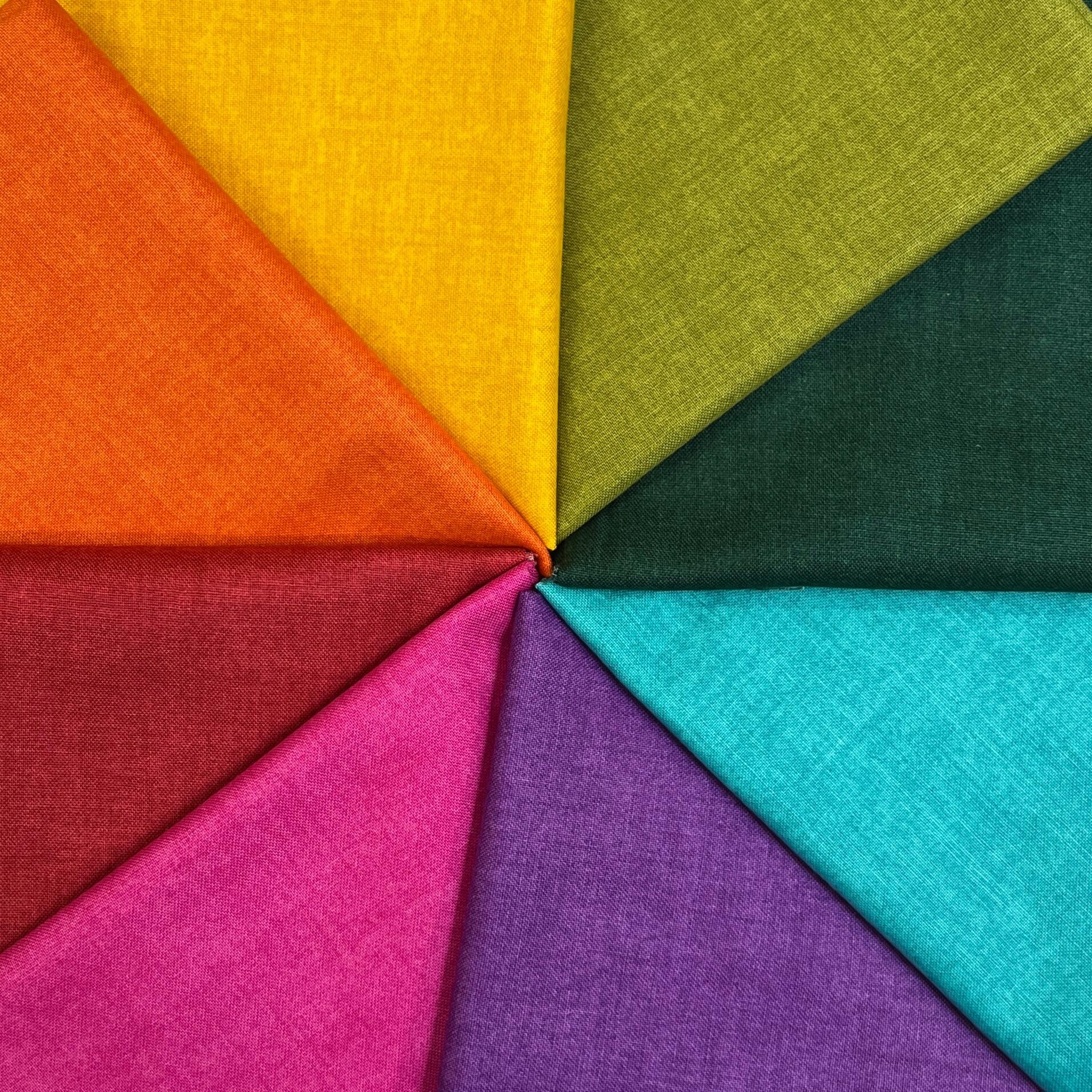 Linen Texture Fat Eighth Bundle - Brights