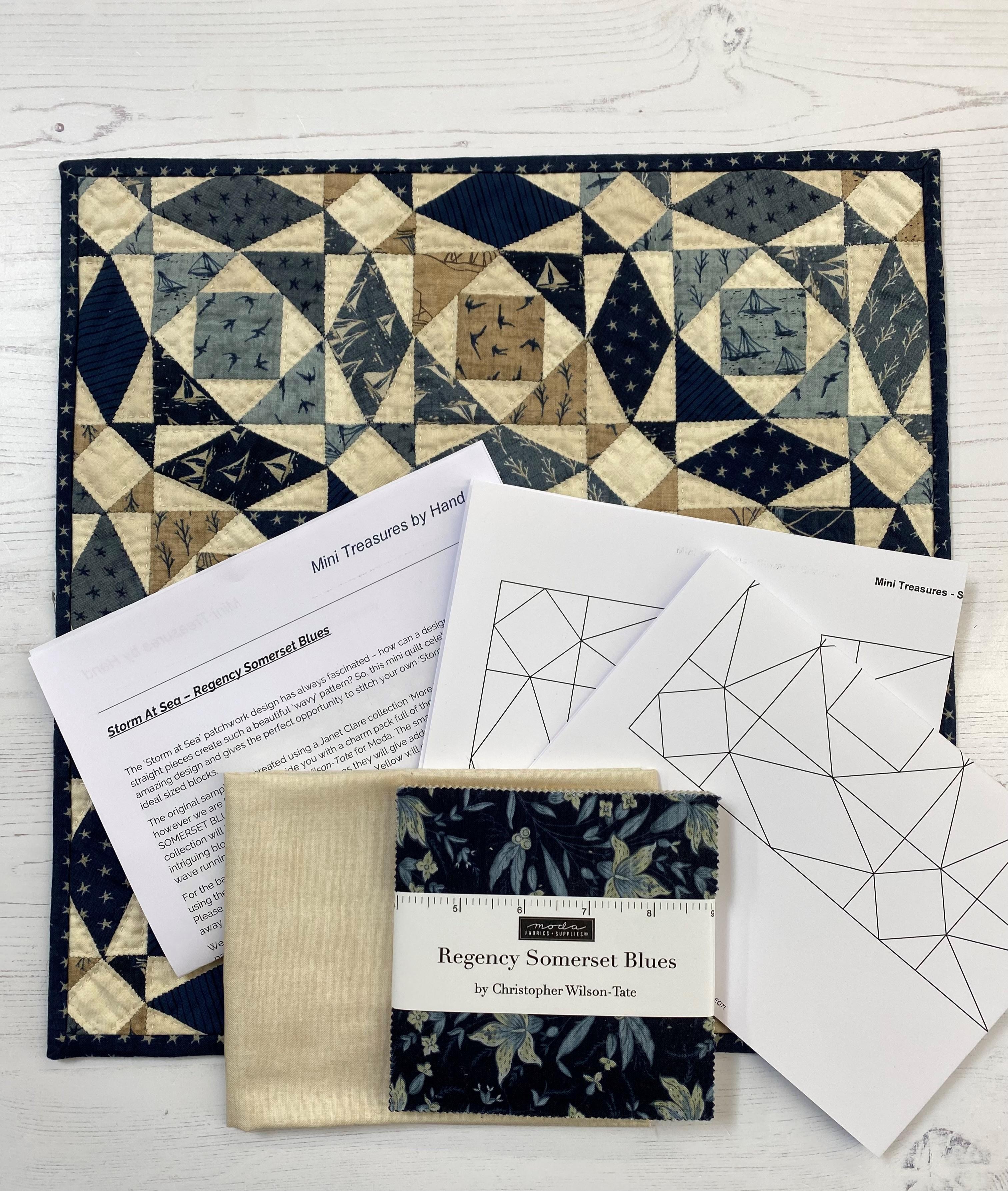 Mini Treasures by Hand : Storm At Sea - Regency Somerset Blues