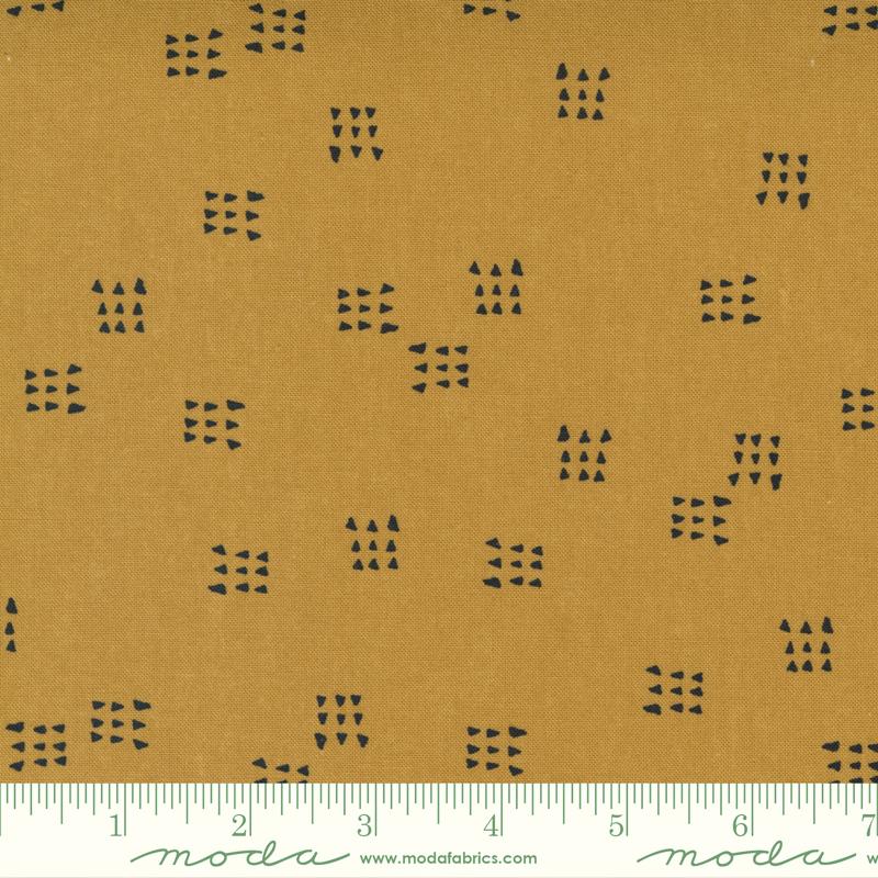 Celestial - Maize - Gold with Grey Dots in Squares 1761 16