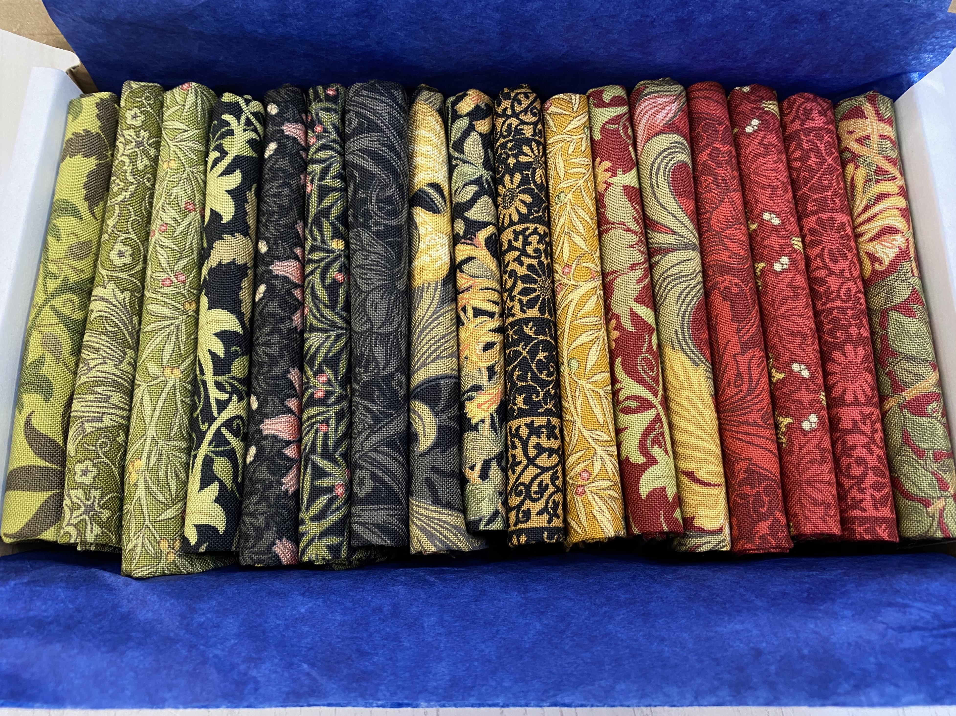 May Morris Studio Fabric Box - Red/Green