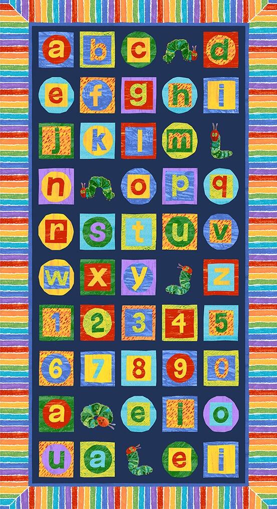 The Very Hungry Caterpillar - Alphabet Panel approx 60cm A-480-B