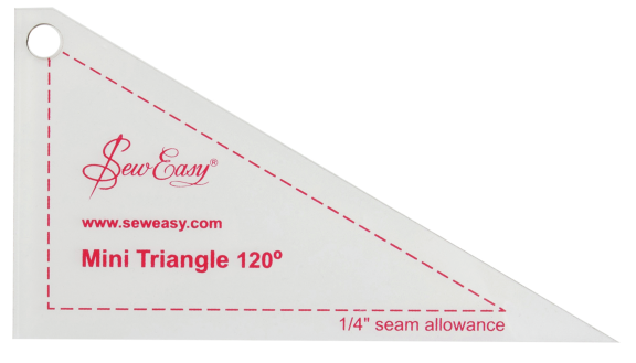 Mini Triangle 120° Template with 1/4" Seam Allowance