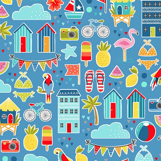 Pool Party - Montage Blue - 2438/B