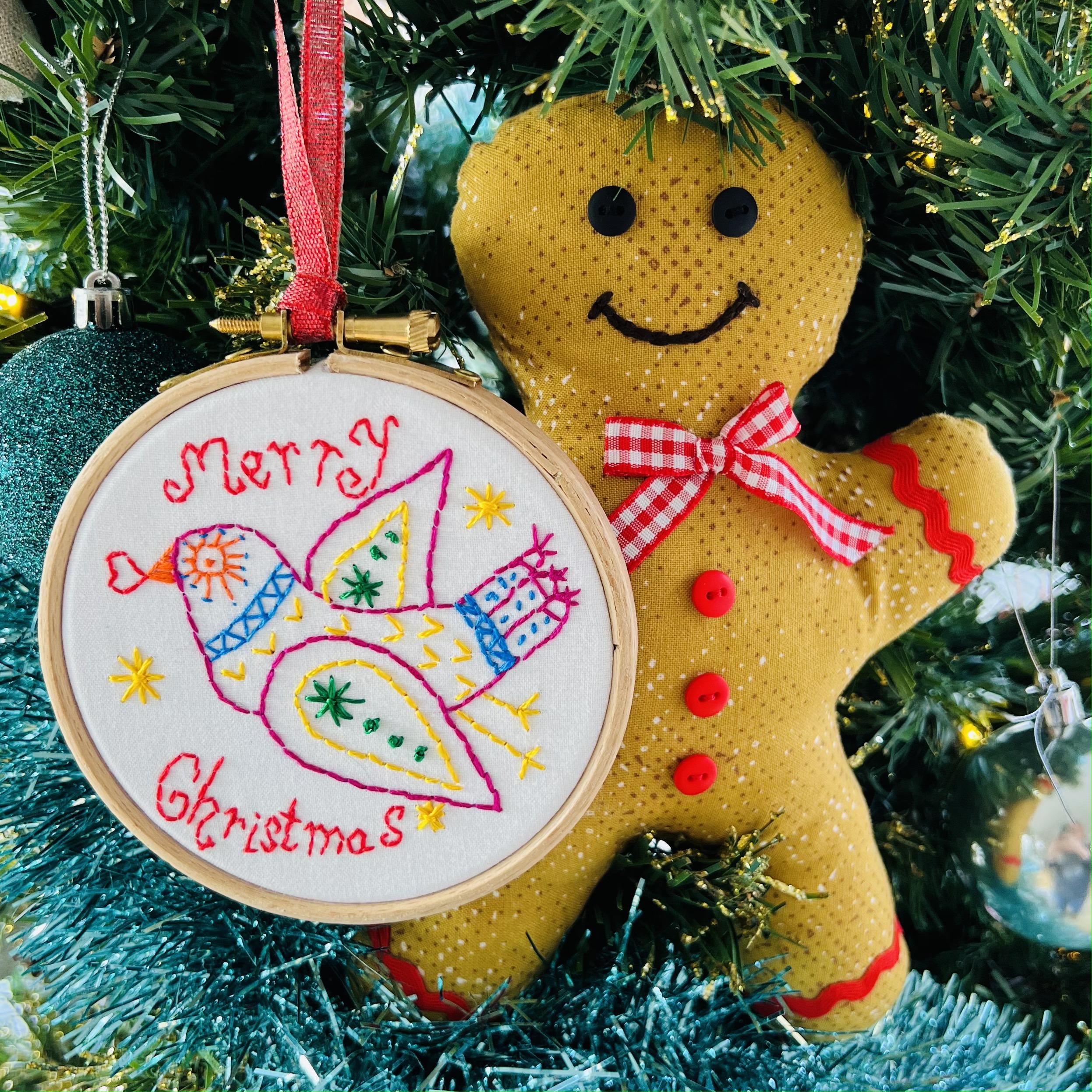 Day 3 Stitchmas - Embroidered Christmas Tree Decoration