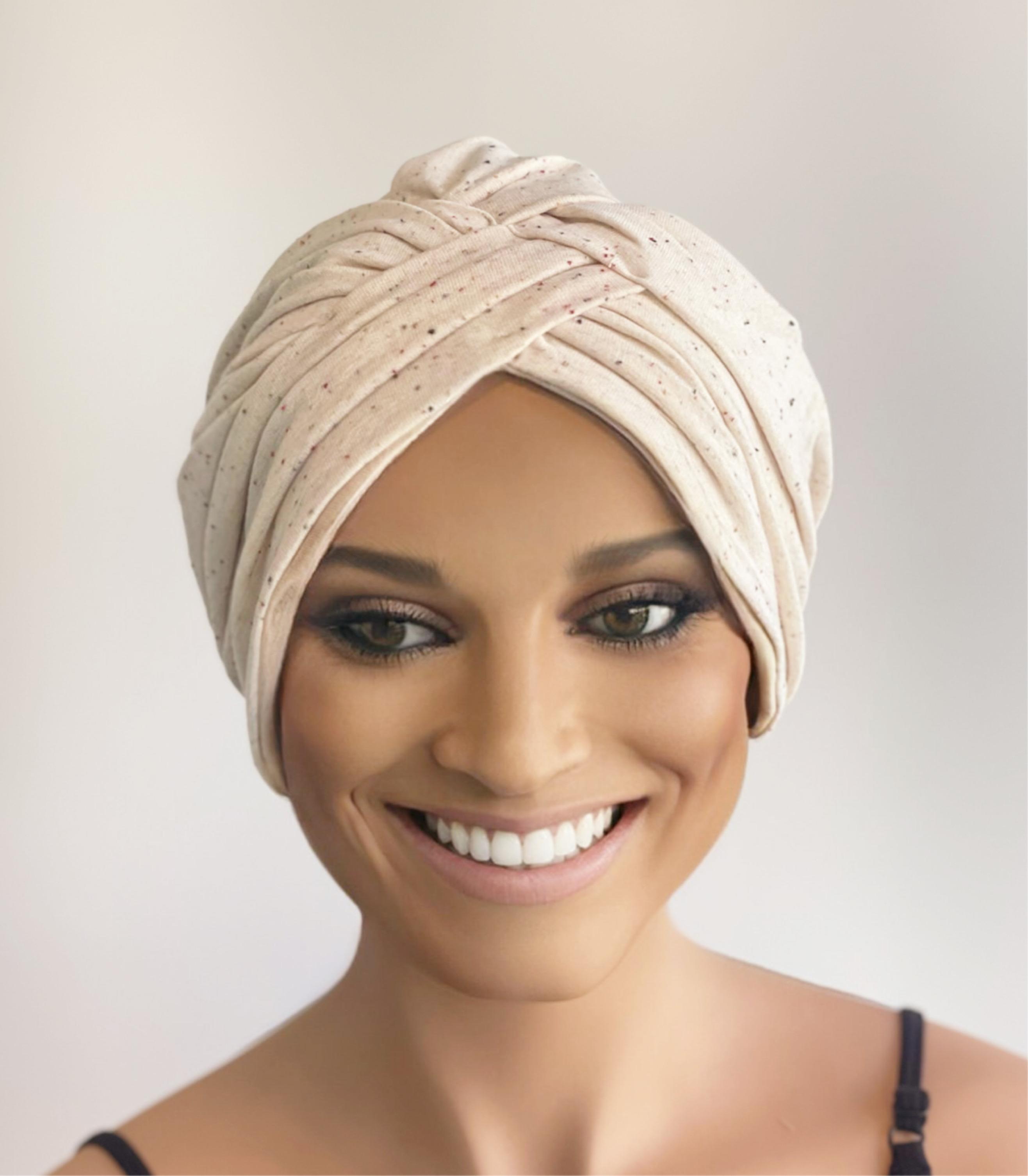 Turban hat cream