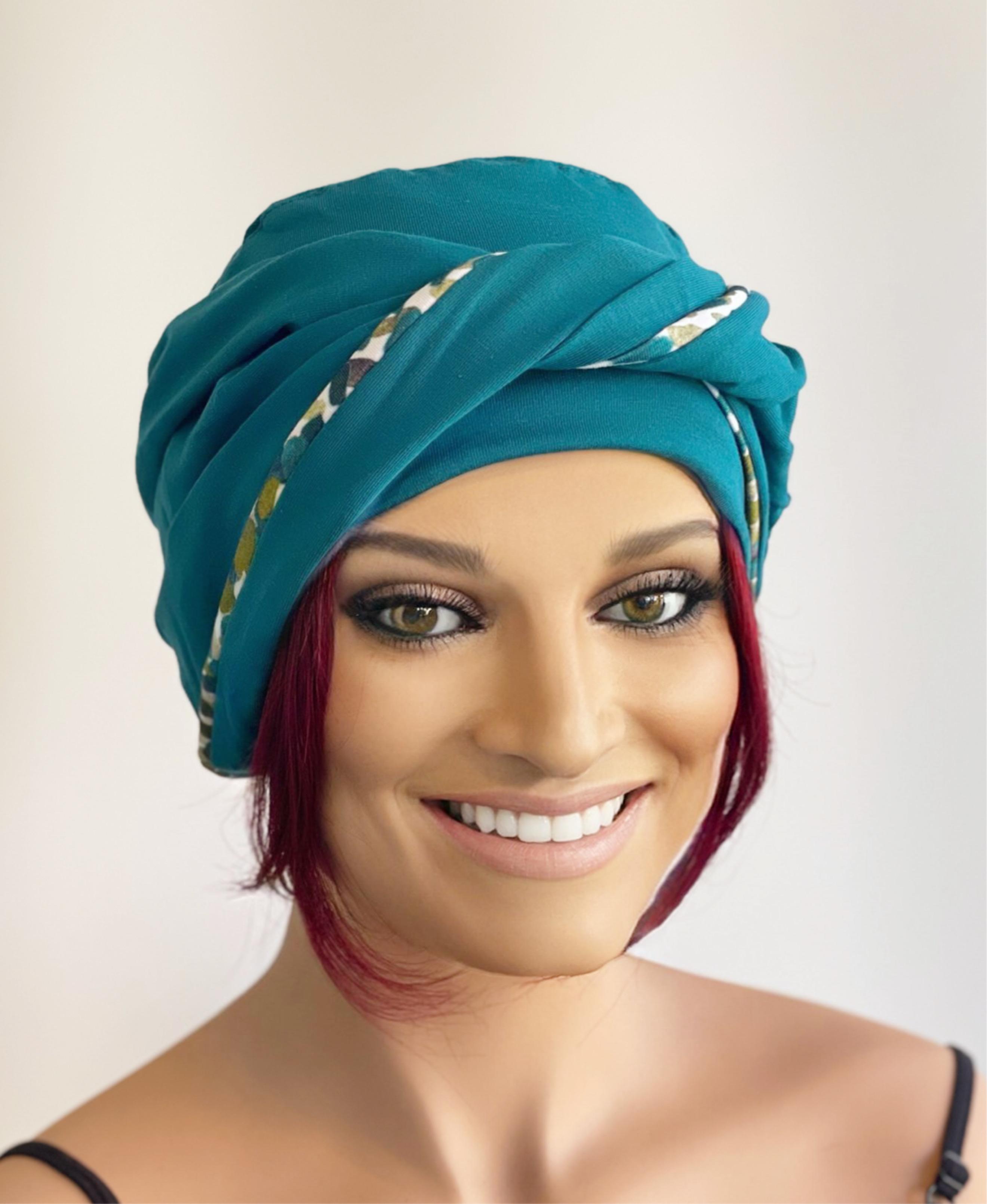 Rachel twist hat teal