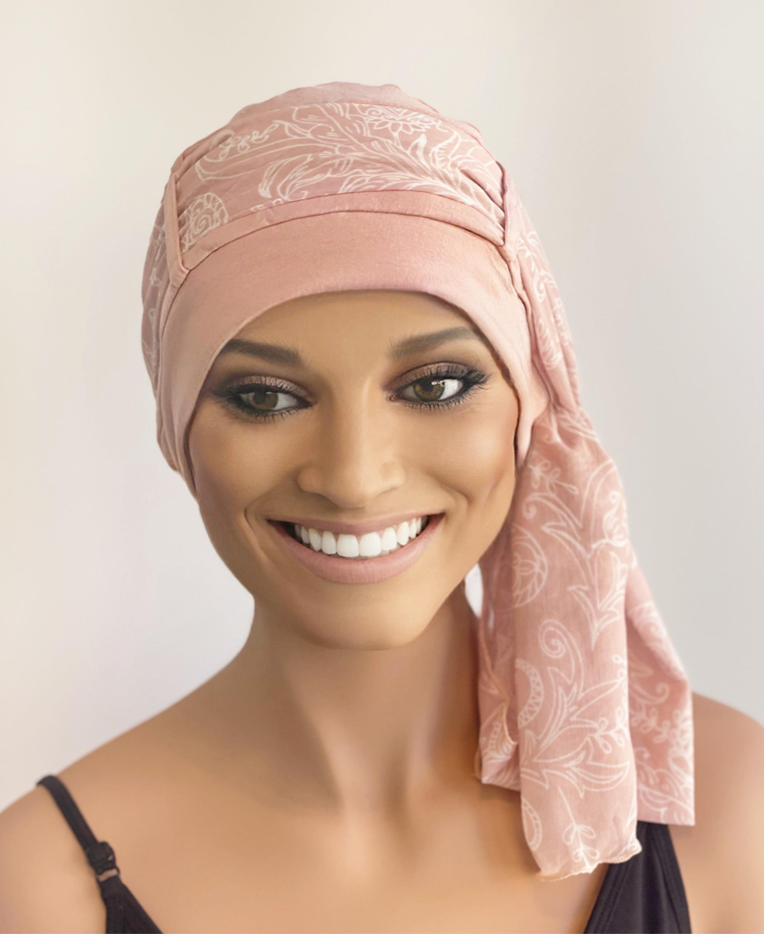 Catherine two look headscarf set pink