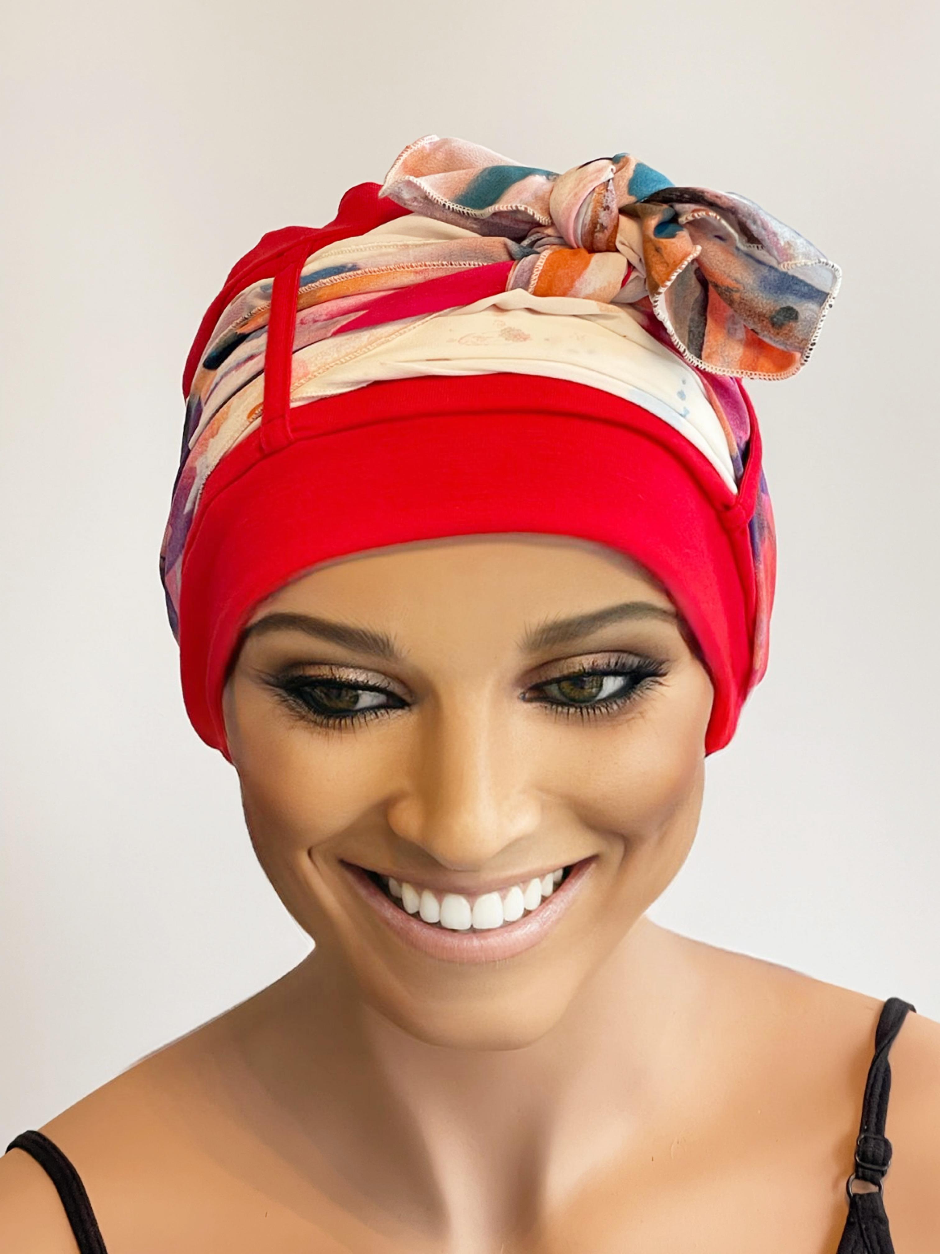Catherine two look headscarf red