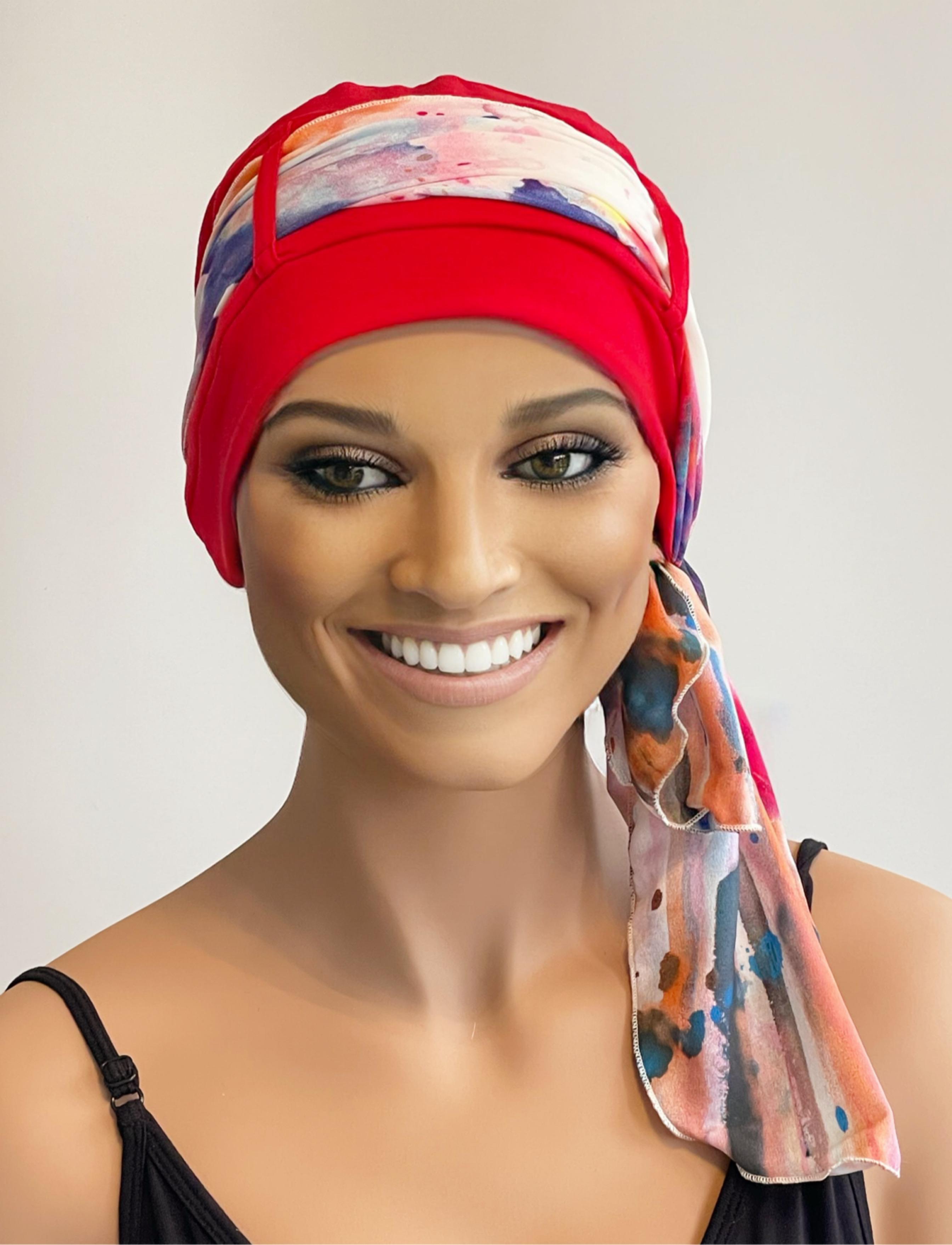 Catherine two look headscarf red