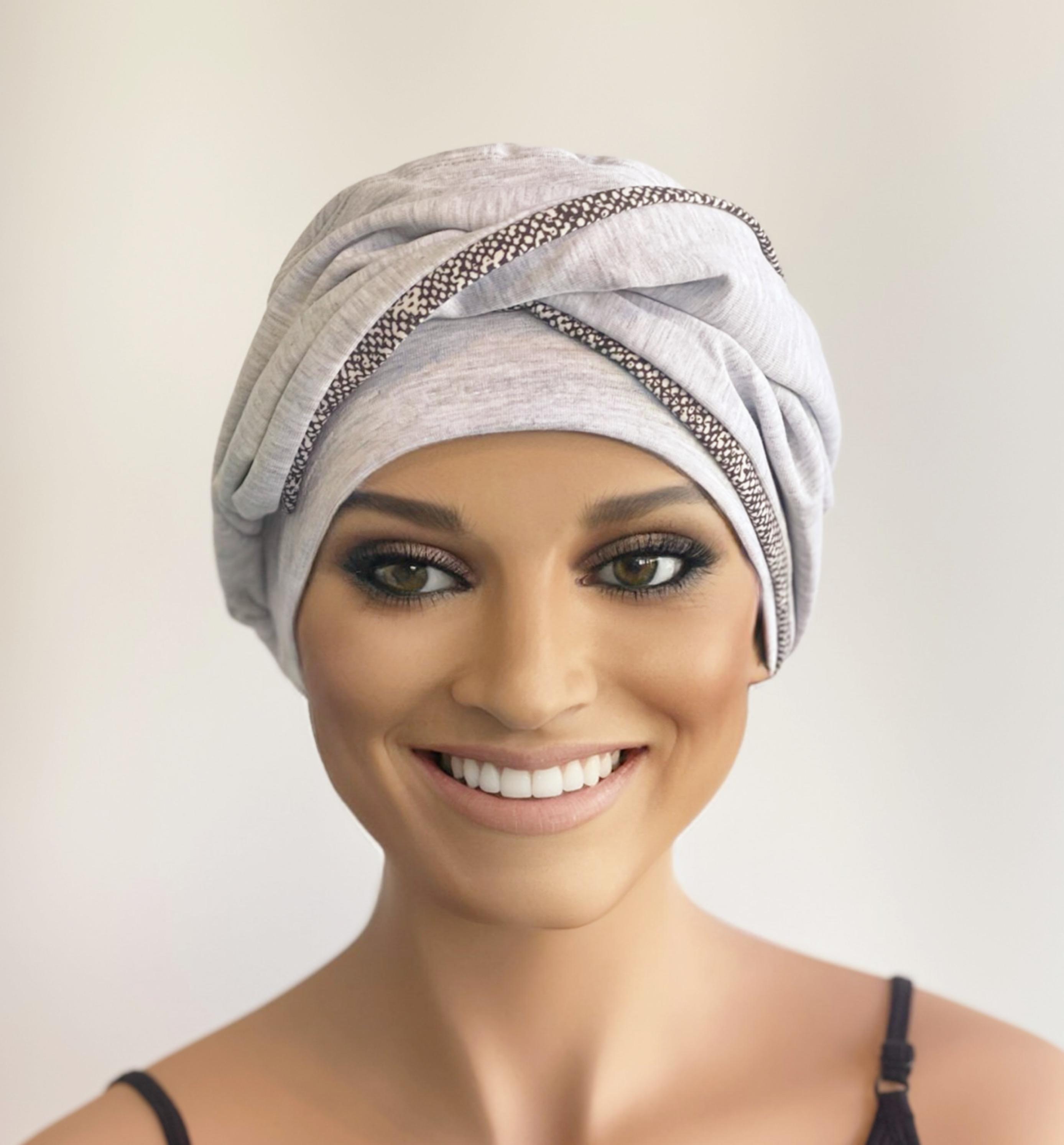 Rachel twist hat marl grey