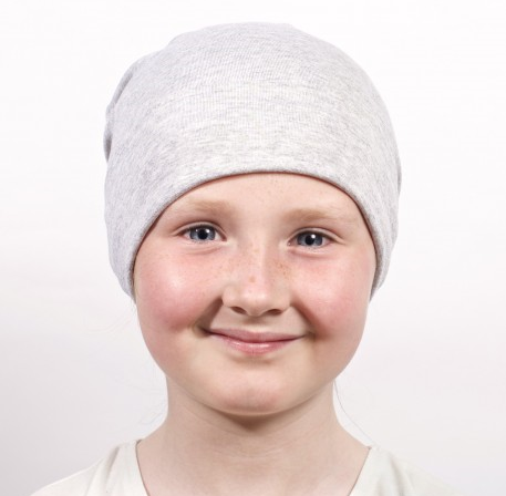 Girls Plain Hat In Grey