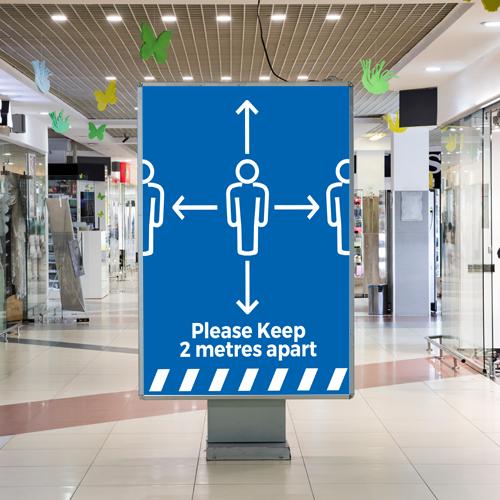 Social Distancing Non Rip Waterproof Posters