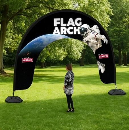 Custom Printed Arch Flag (Outdoor or Indoor)