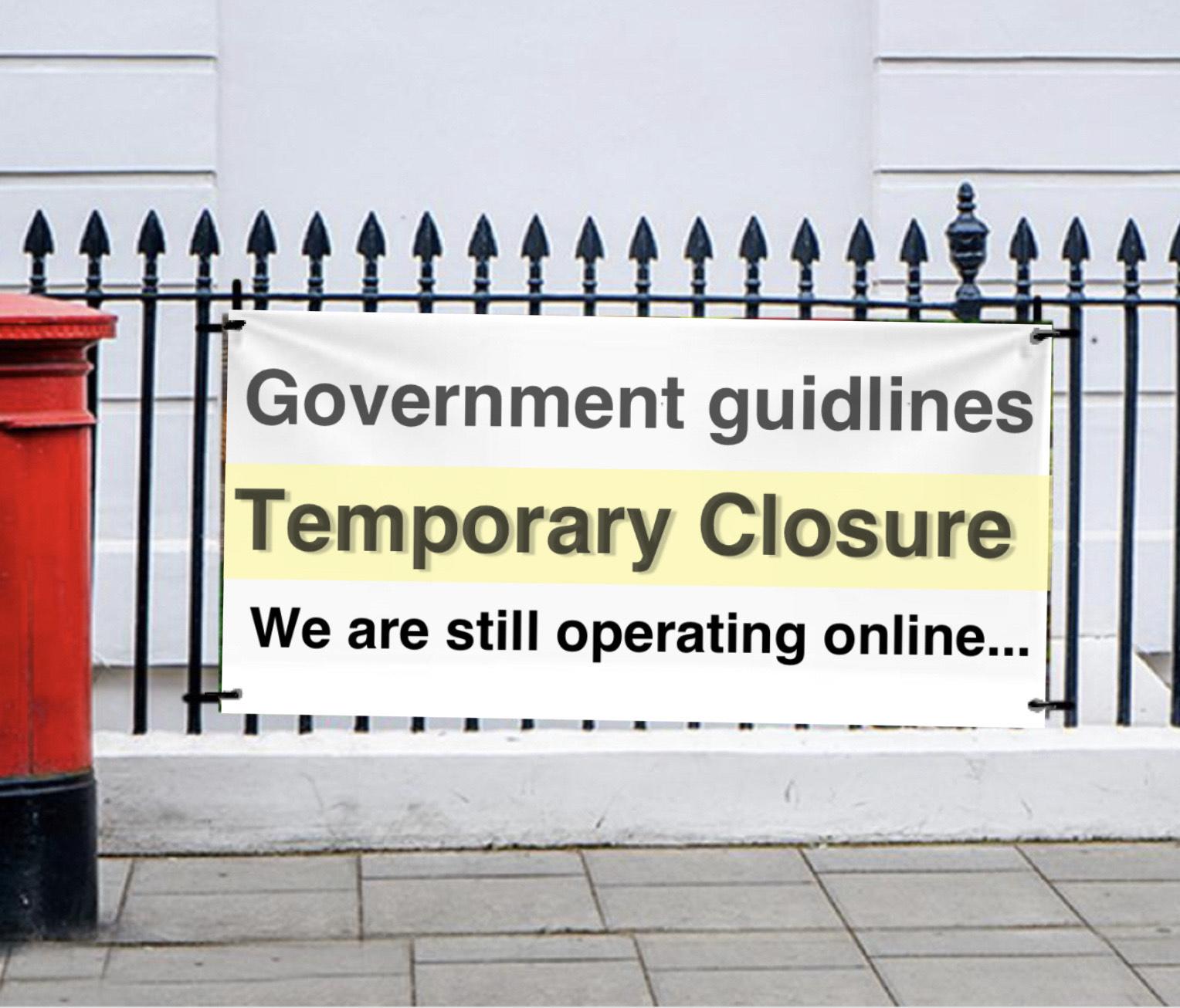 Temporary Closure PVC Banner