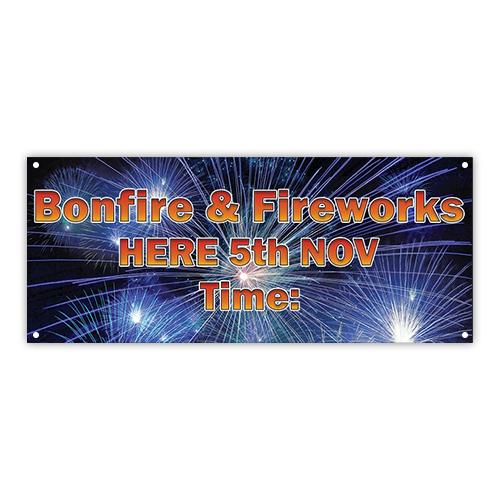 Pre-designed Firework & Bonfire Outdoor Advertising Banners UK