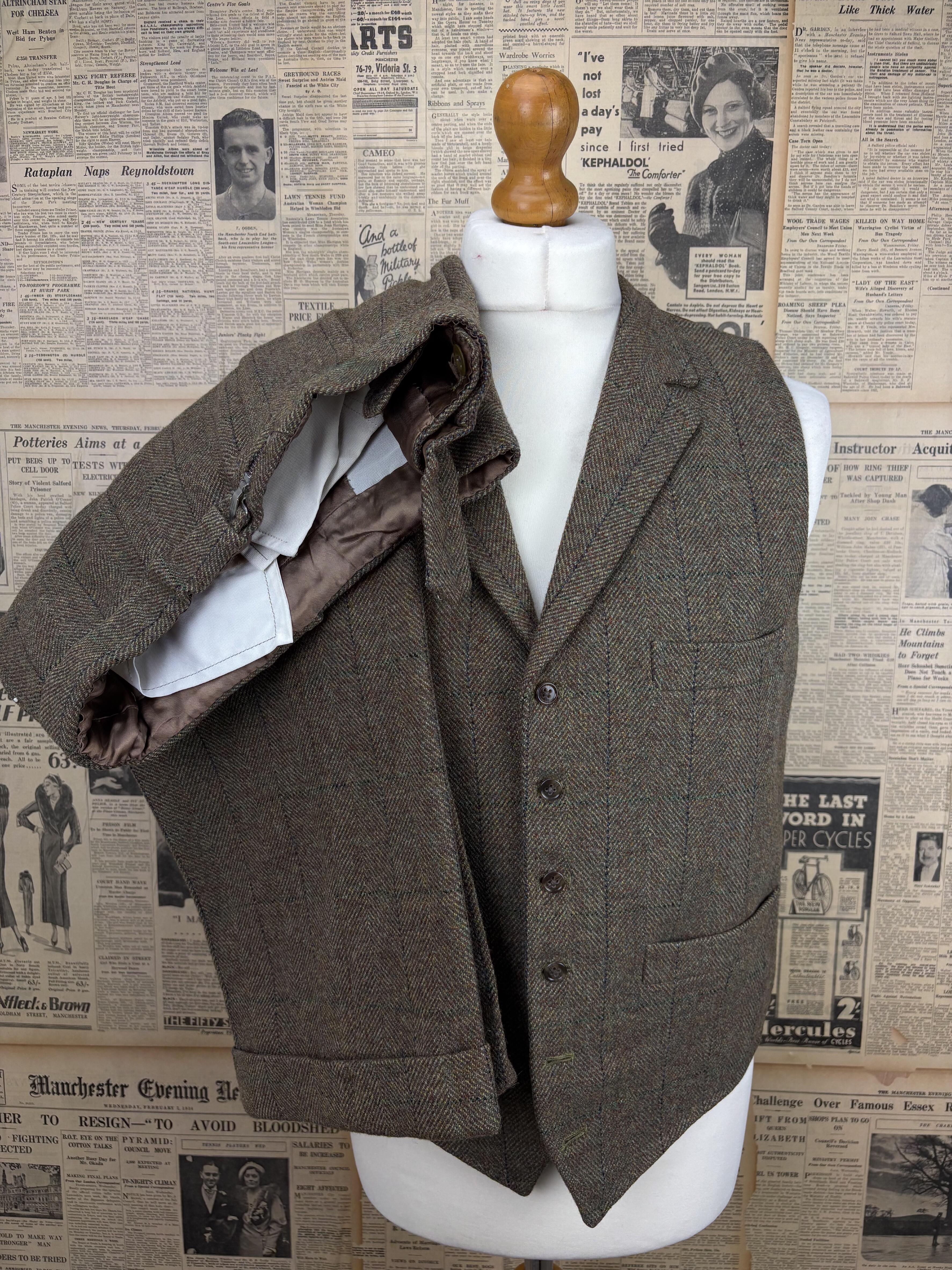 Haggart tweed waistcoat and trousers suit size 40 reg