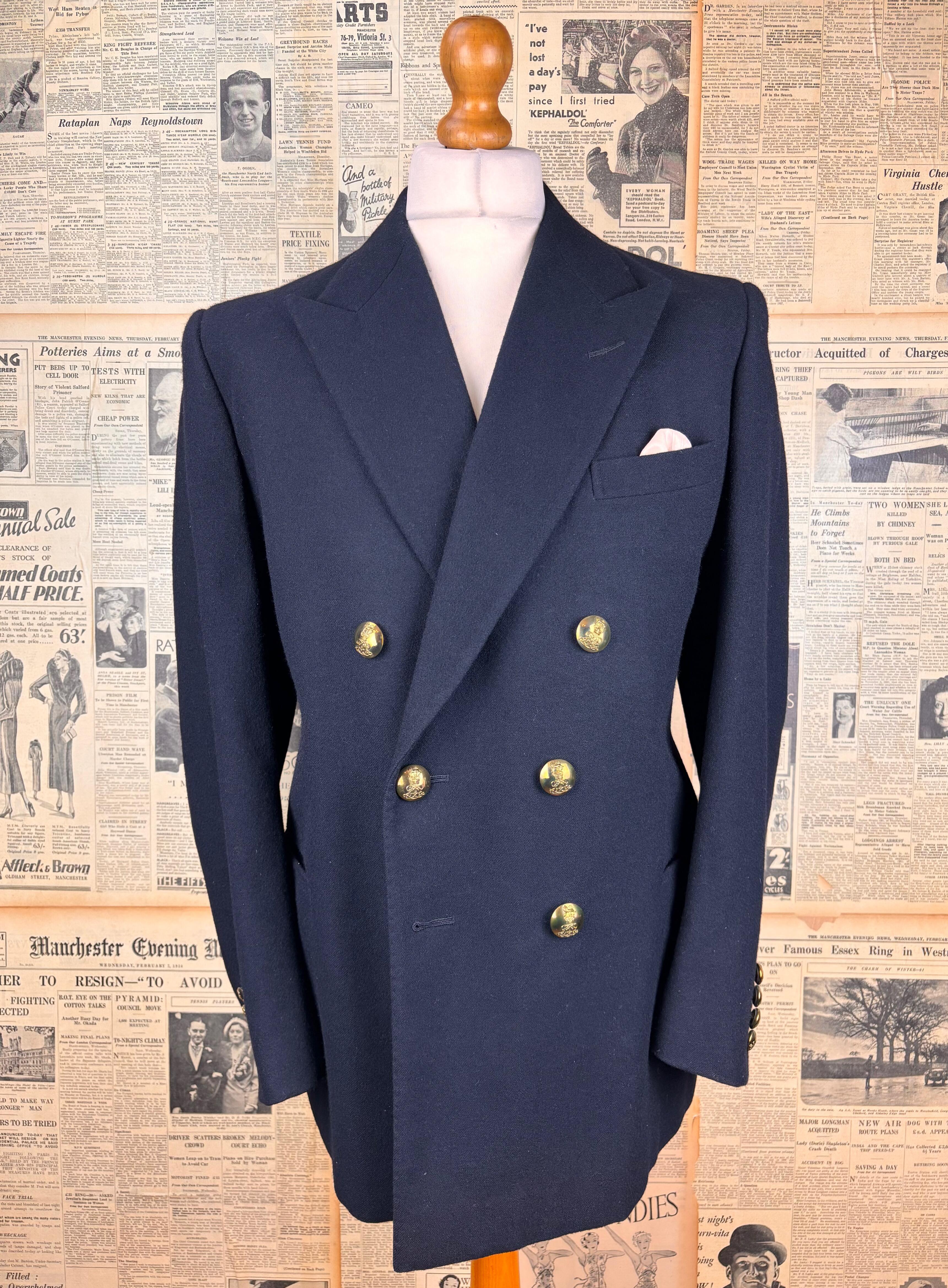 Dege Savile Row life guards regimental navy blazer size 42