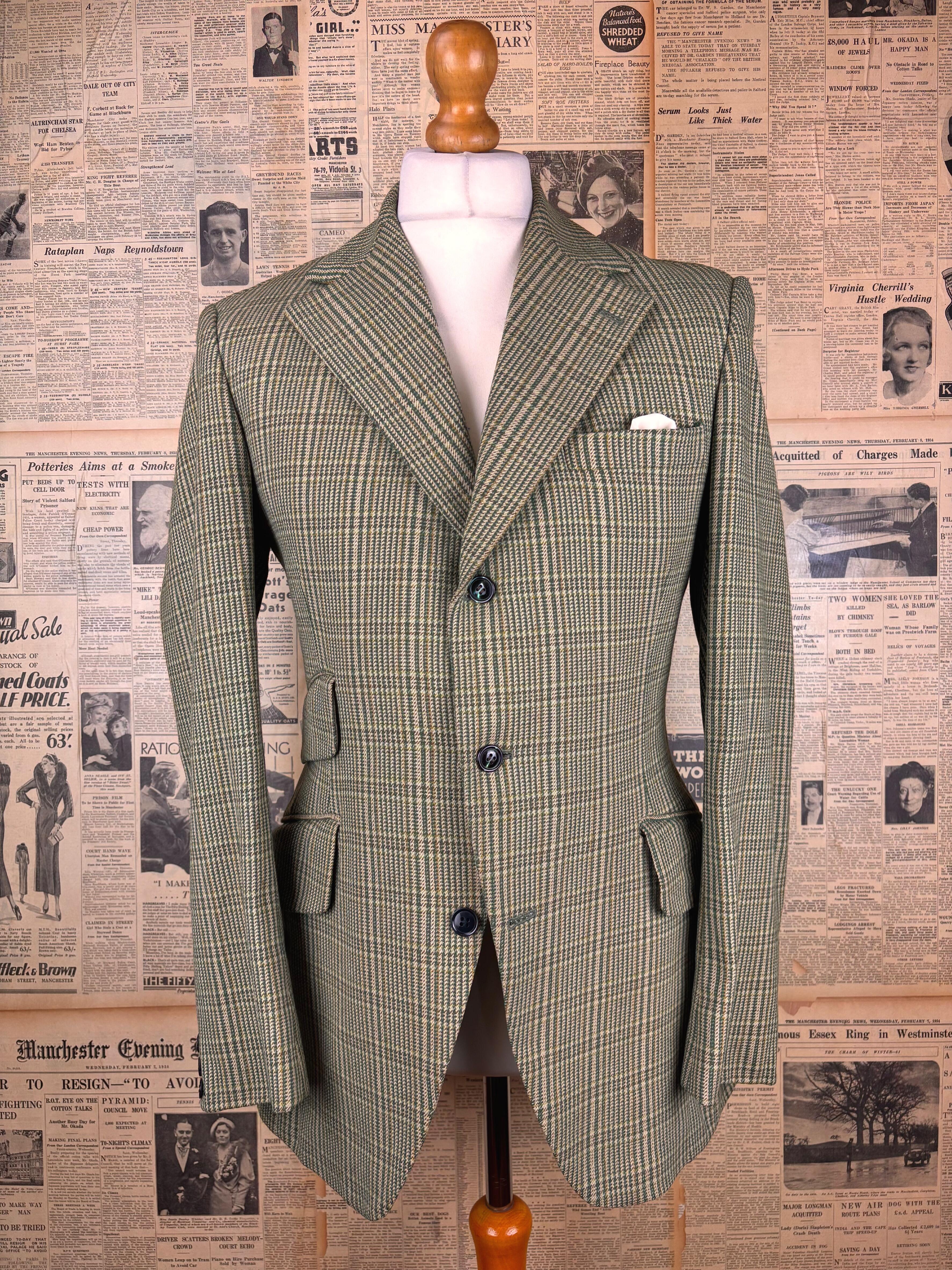 ARC29 1930's style 70's tweed jacket size 38 40