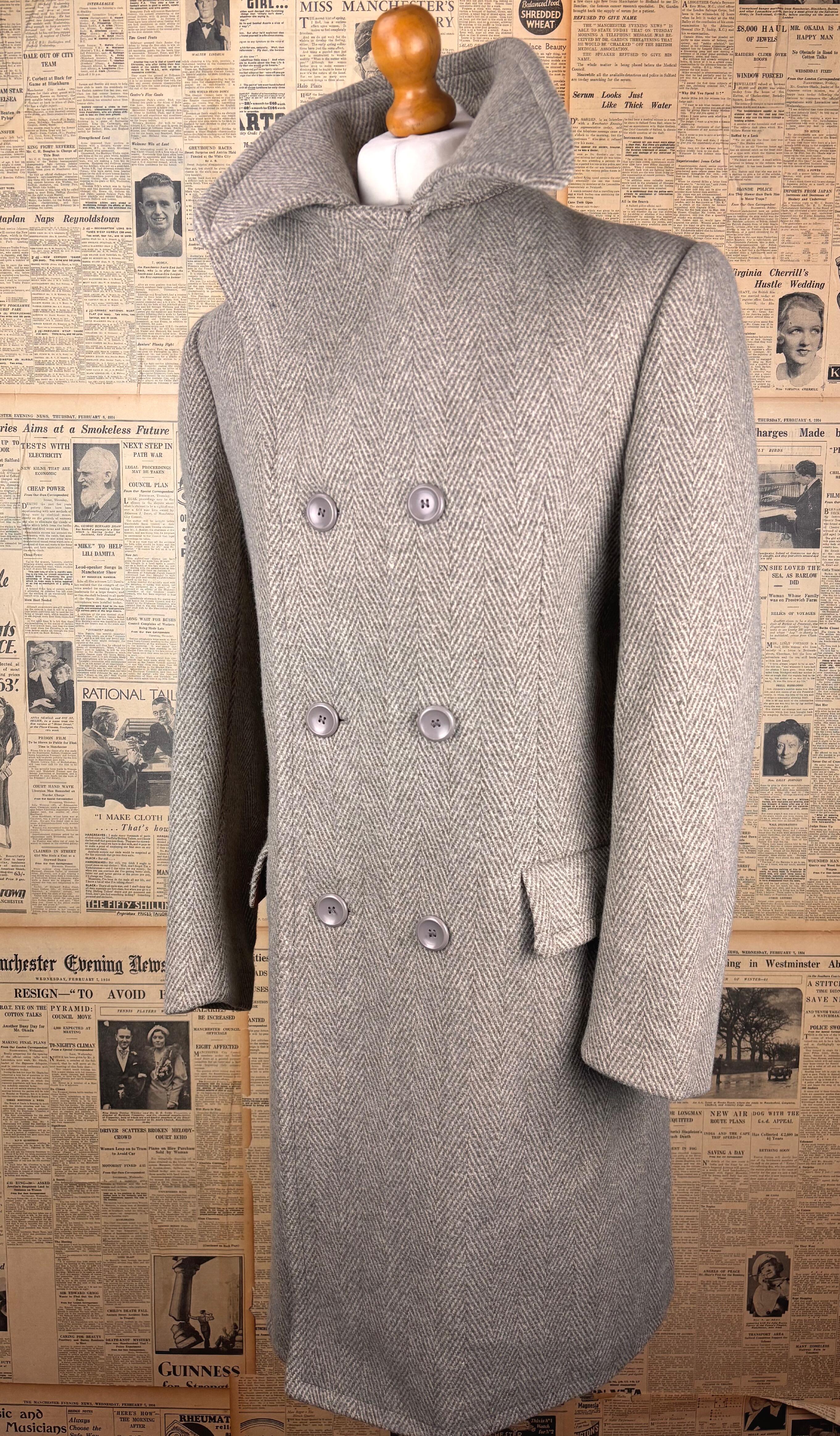 Carnaby street 1970's style peacoat reefer coat size 40
