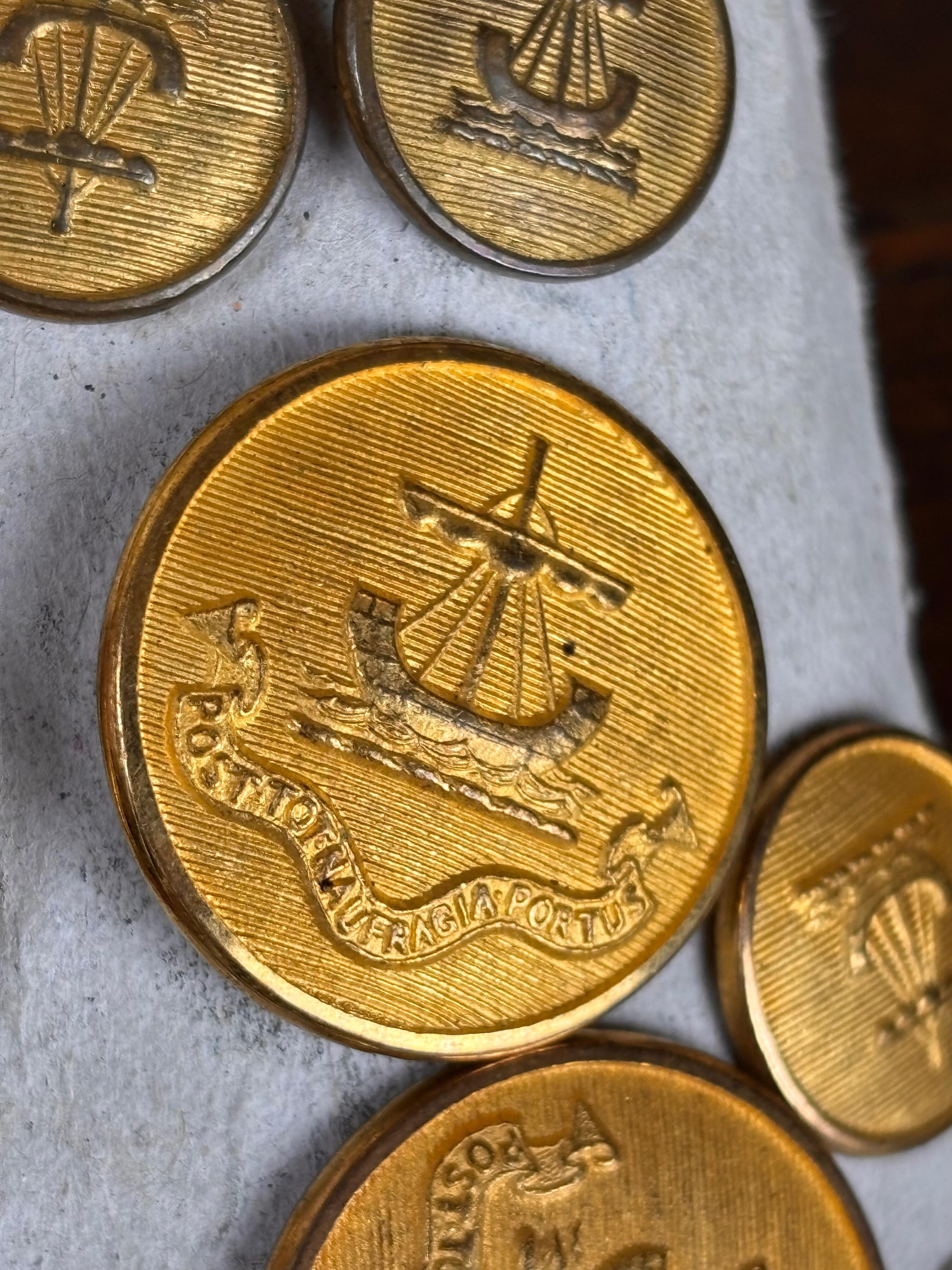 Antique military brass buttons