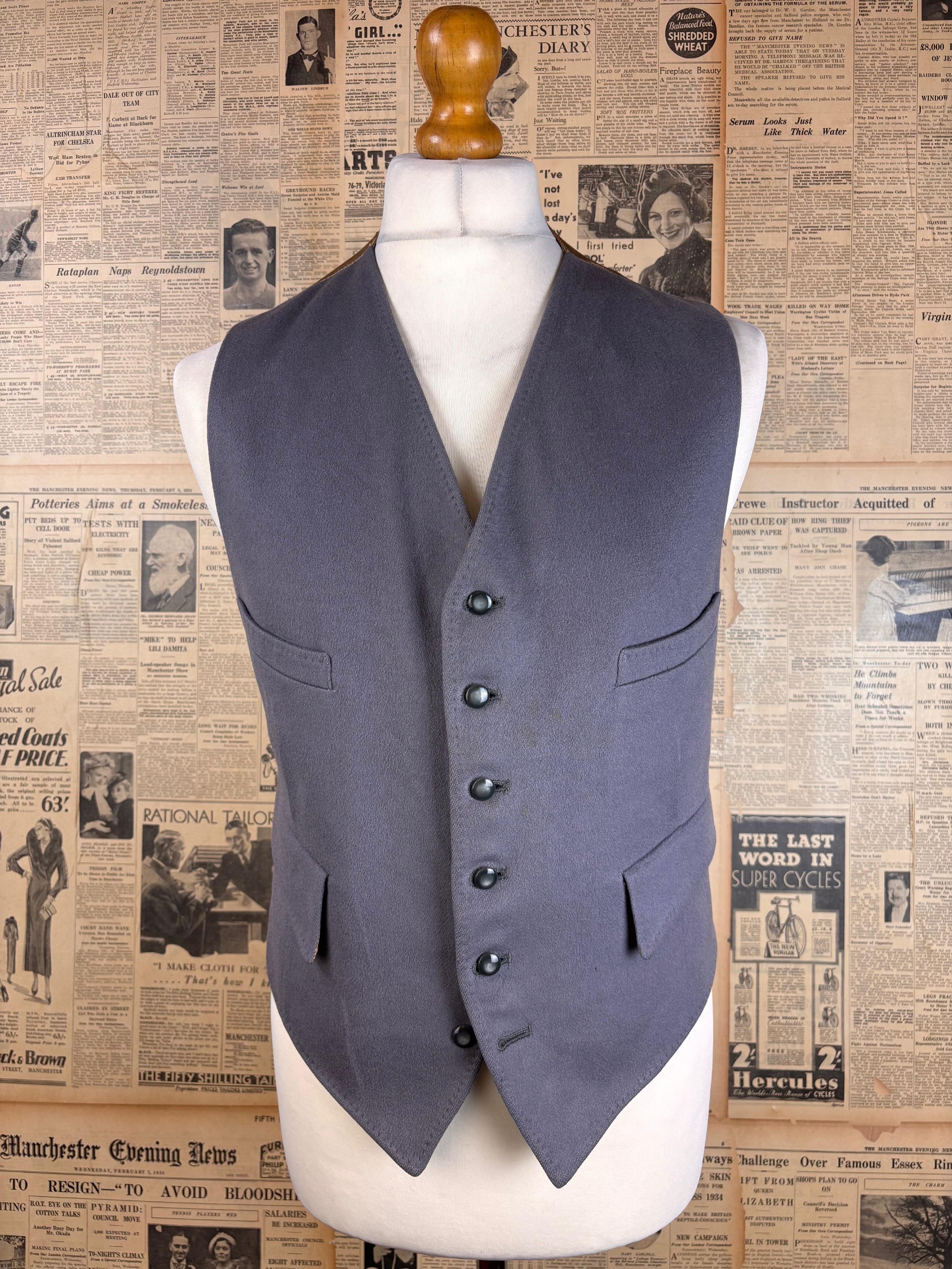 Grey doe skin waistcoat size 46