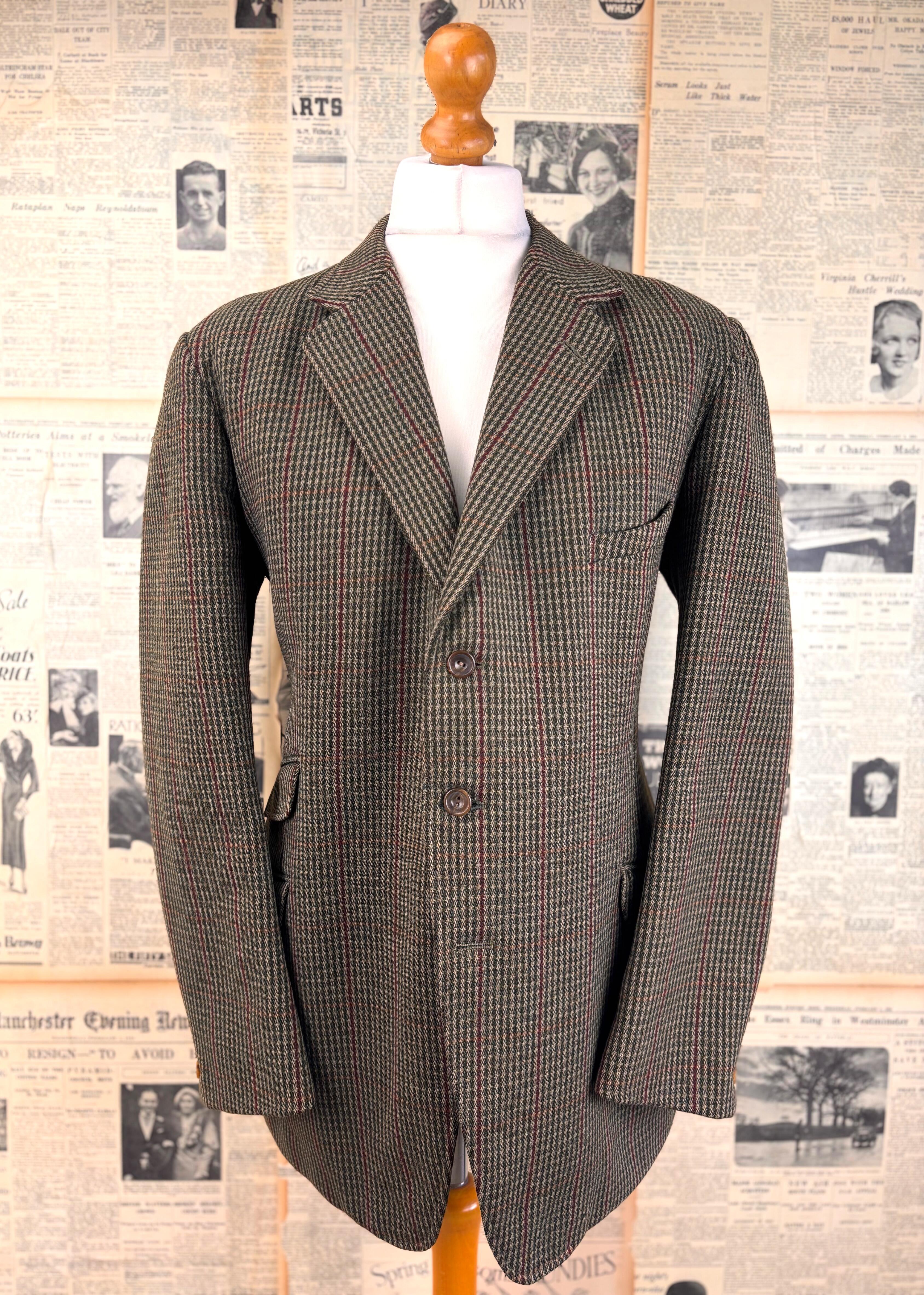 Philips and Piper 1960's Cavalry twill tweed hacking jacket size 42 44 ...