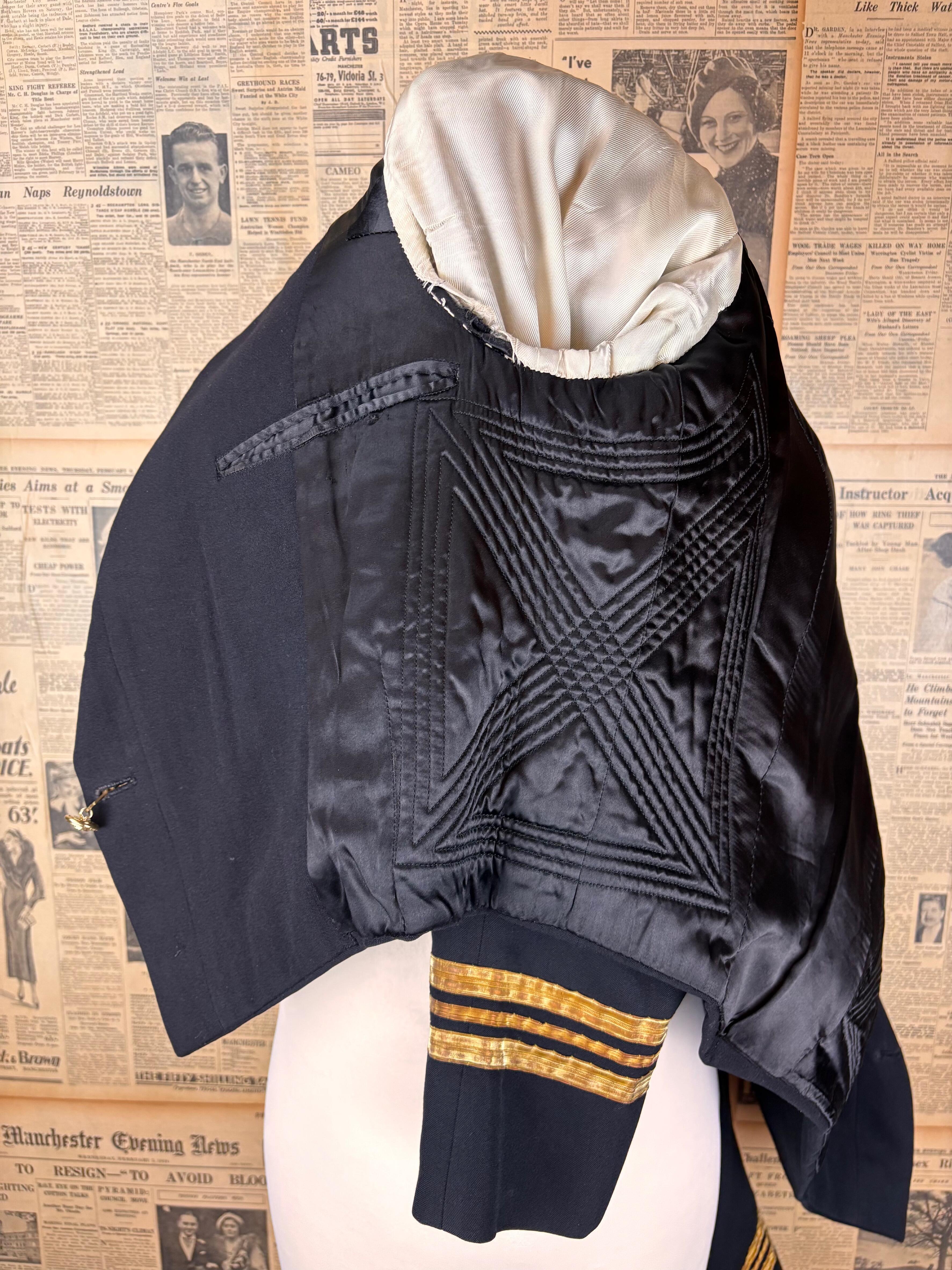 Bespoke 1930's naval mess suit size 40