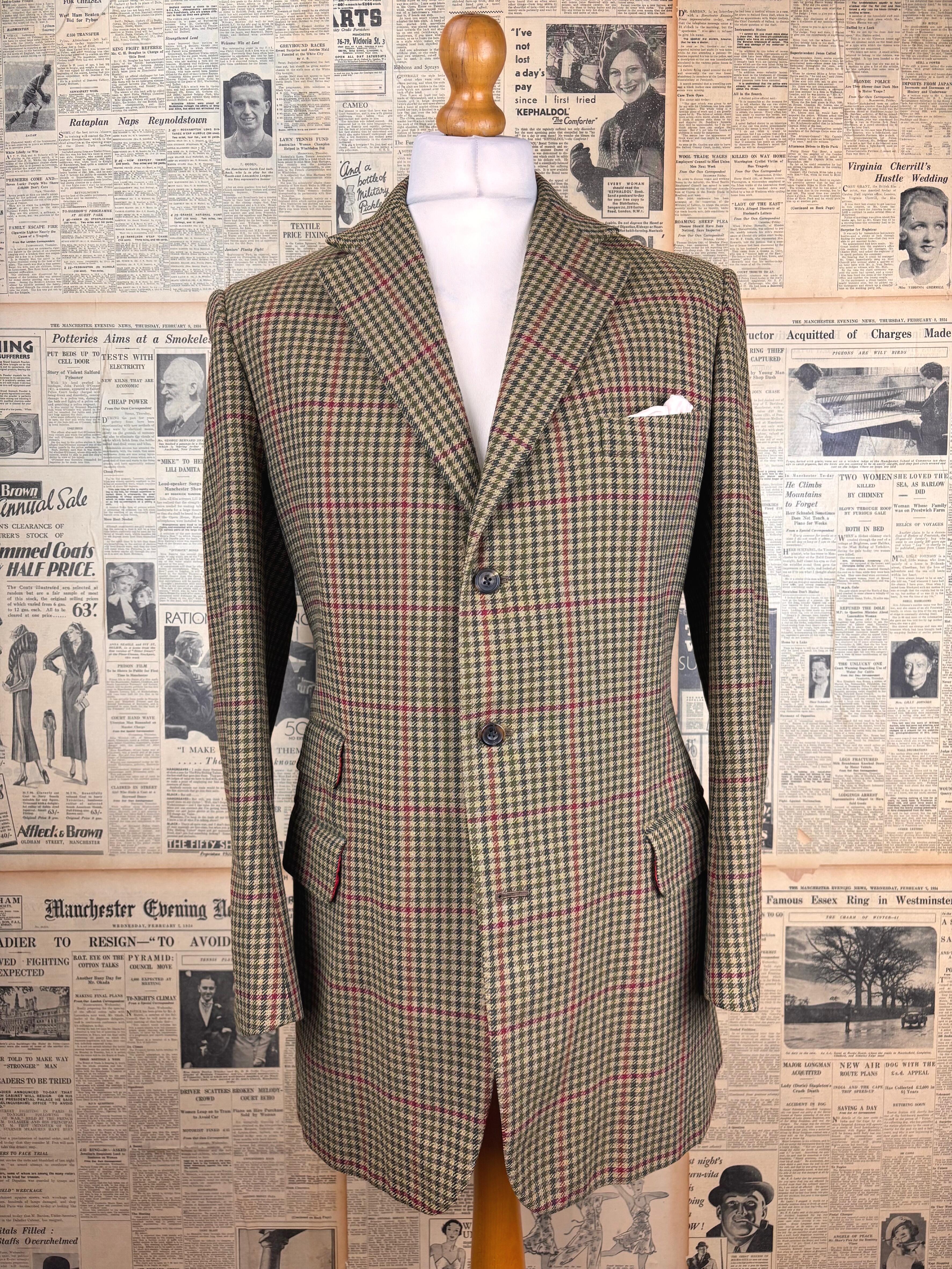 Brian Burston Savile Row tweed jacket size 40
