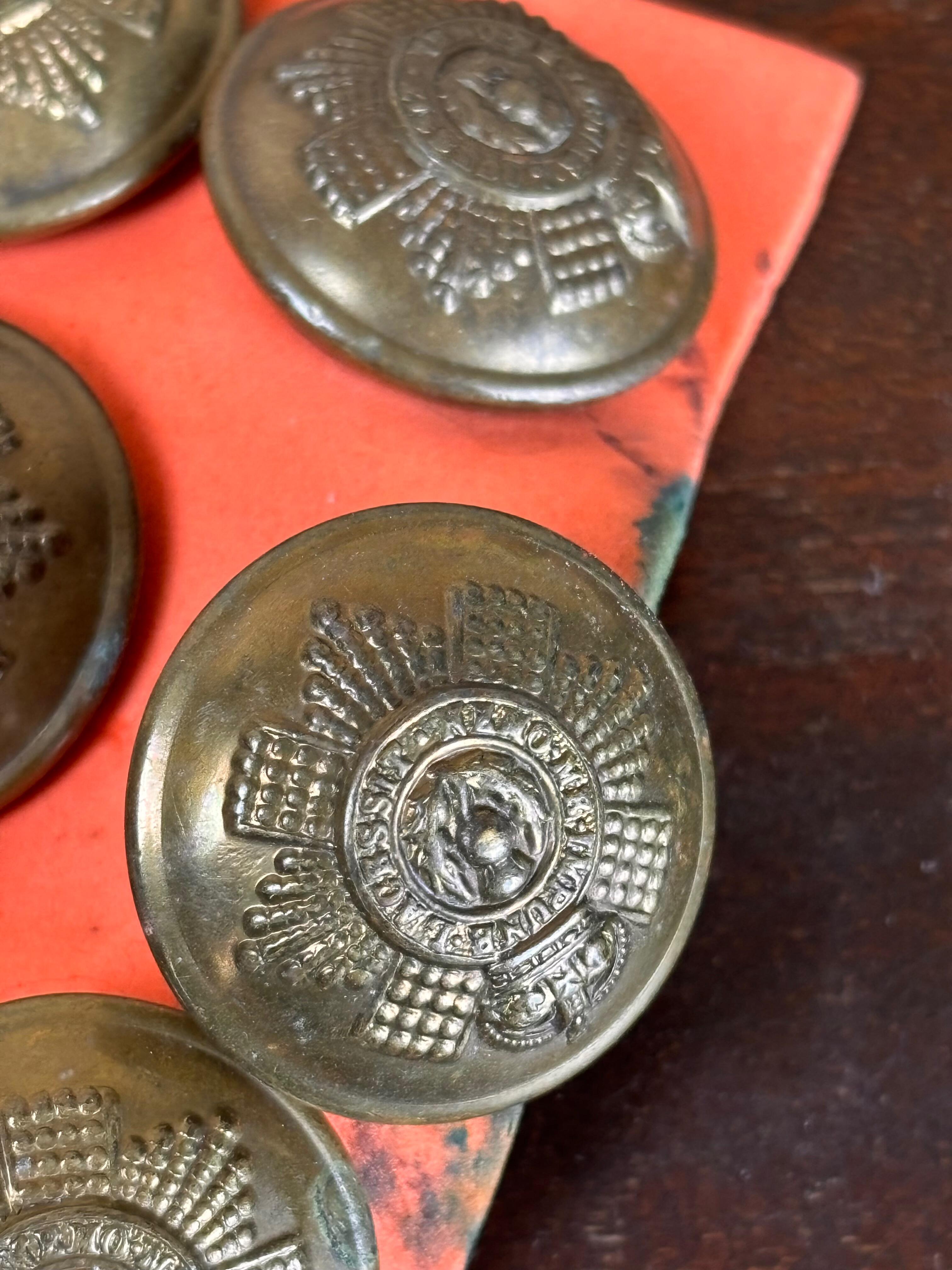 Antique military brass buttons