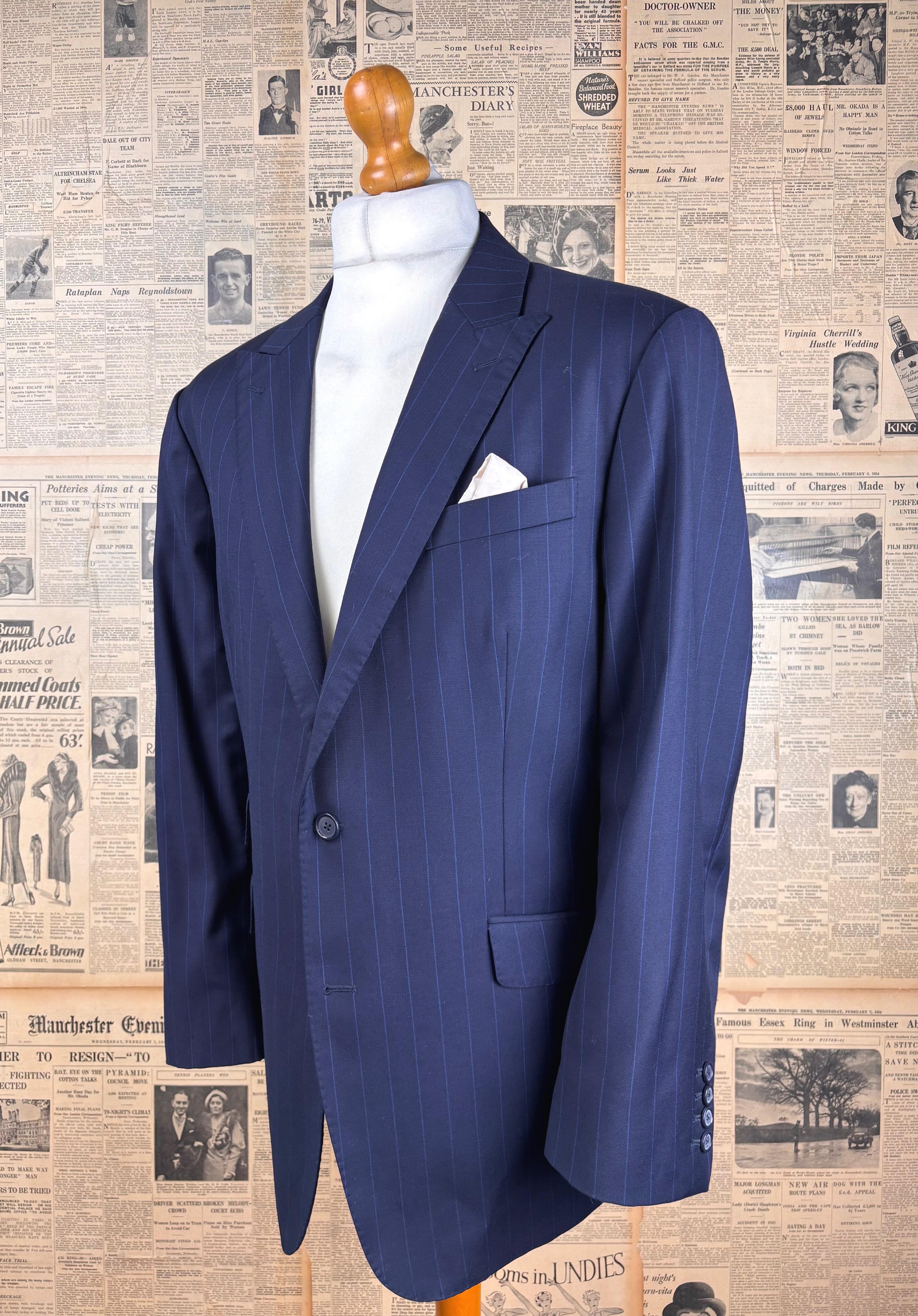Bespoke Timeless navy suit size 46 48