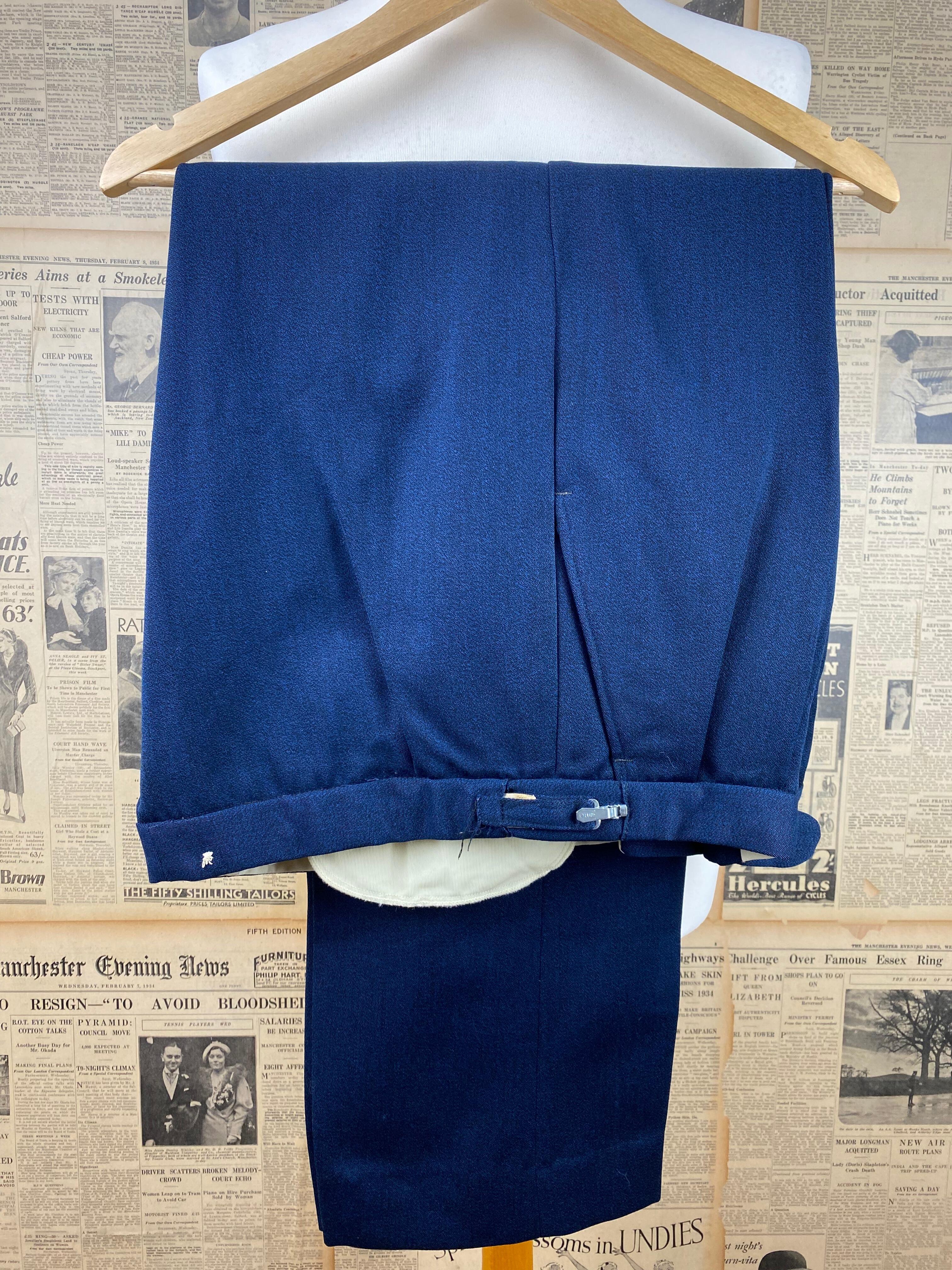 1960s Bespoke Blue Teal Suit Size 42 Reg