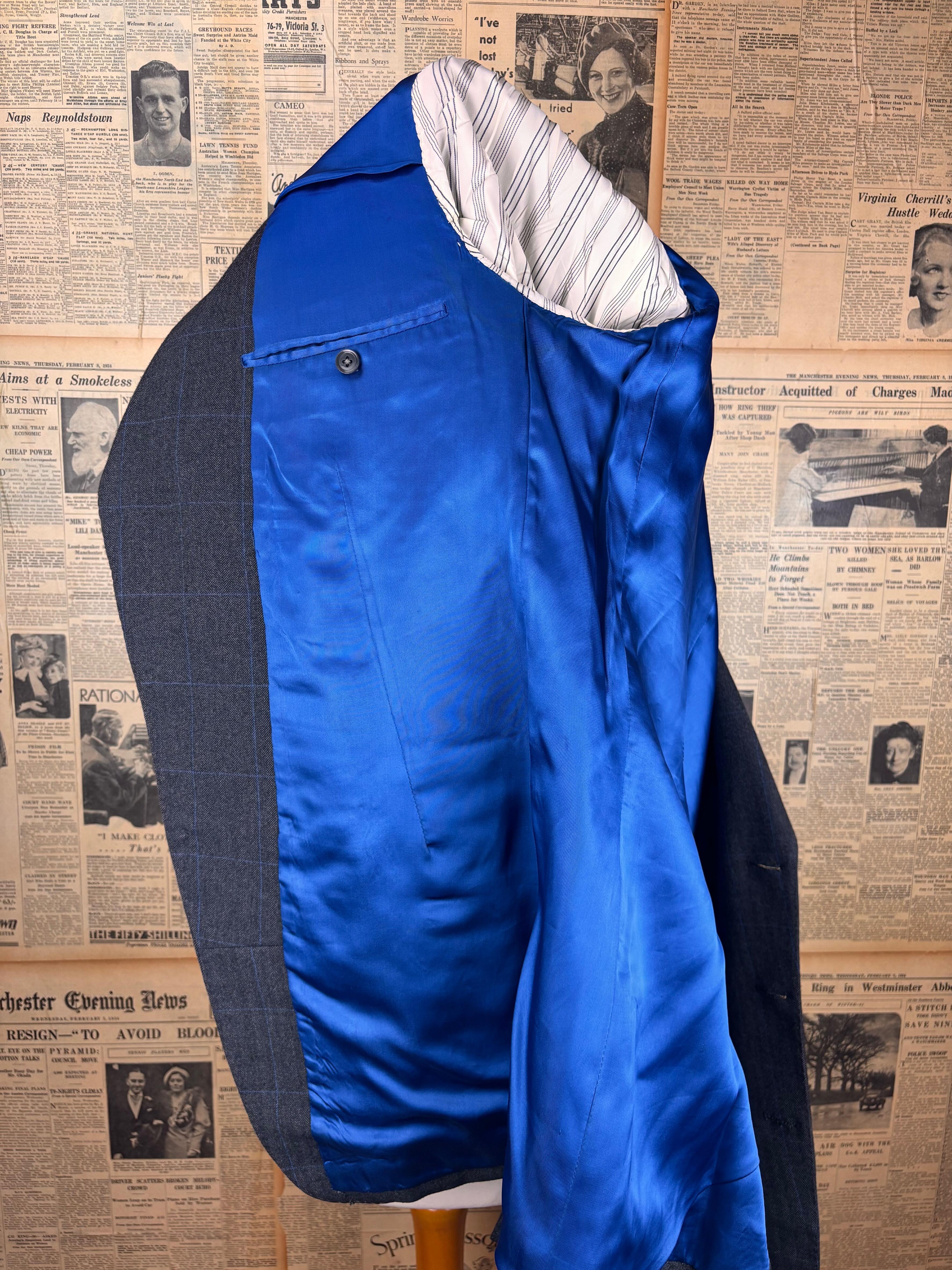 1971 Conway Williams three piece grey suit size 42 long