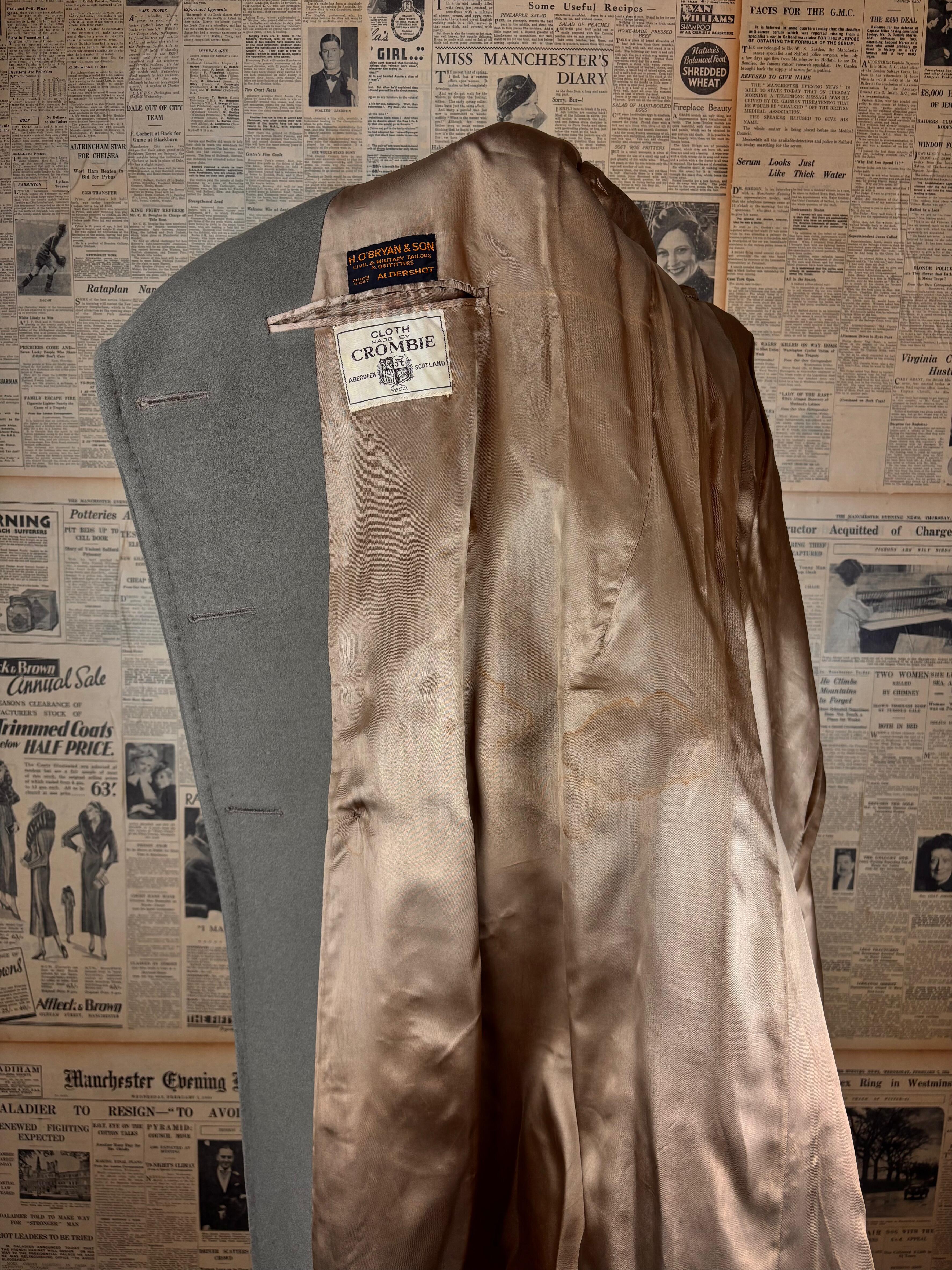 Vintage Crombie British warm overcoat size 40 long