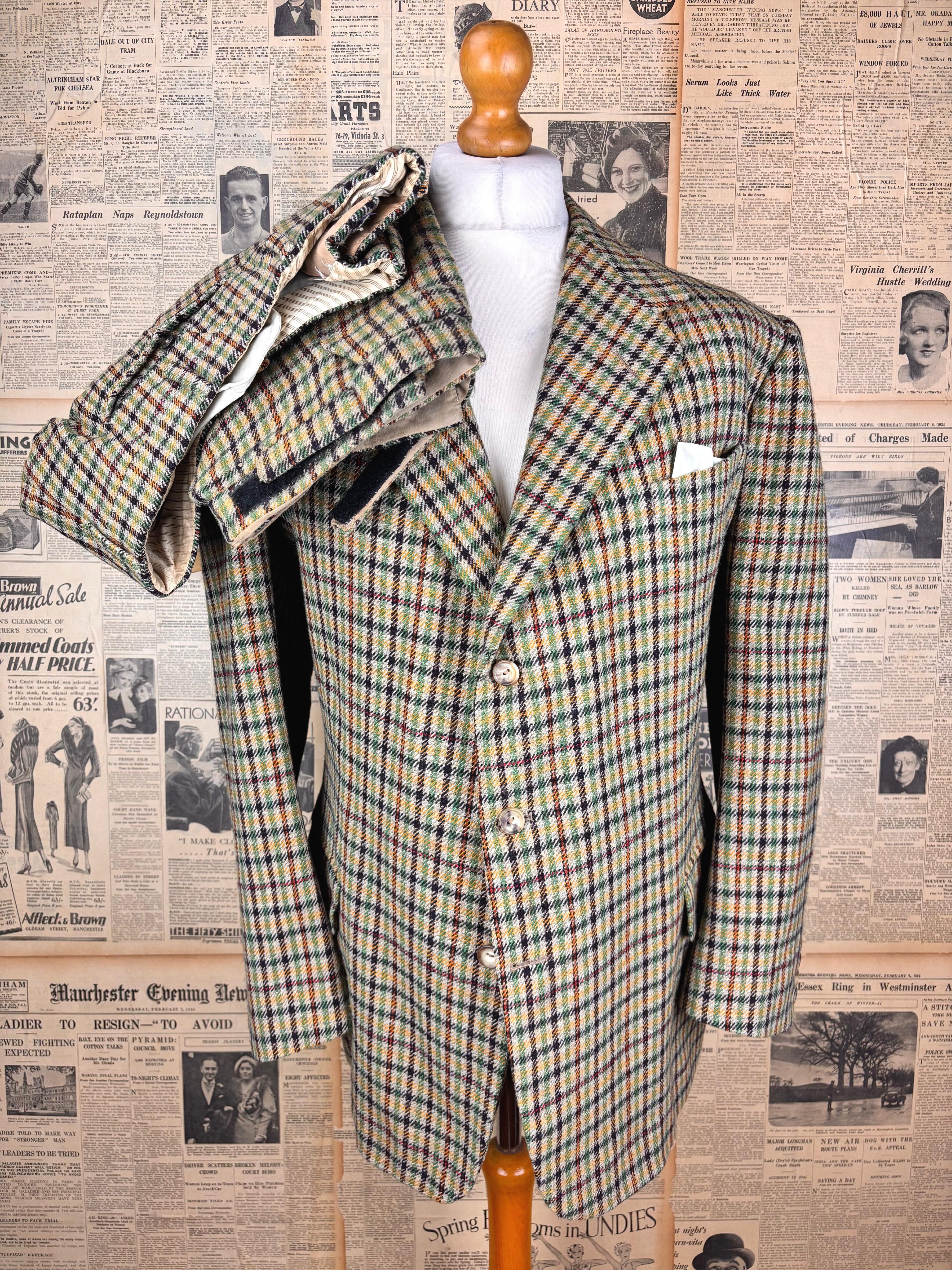 1973 Anderson & Sheppard tweed shooting suit size 46 reg
